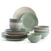 Sango Cove 12-Piece Blue Round Dinnerware Set, Stoneware, Service for 4 ...