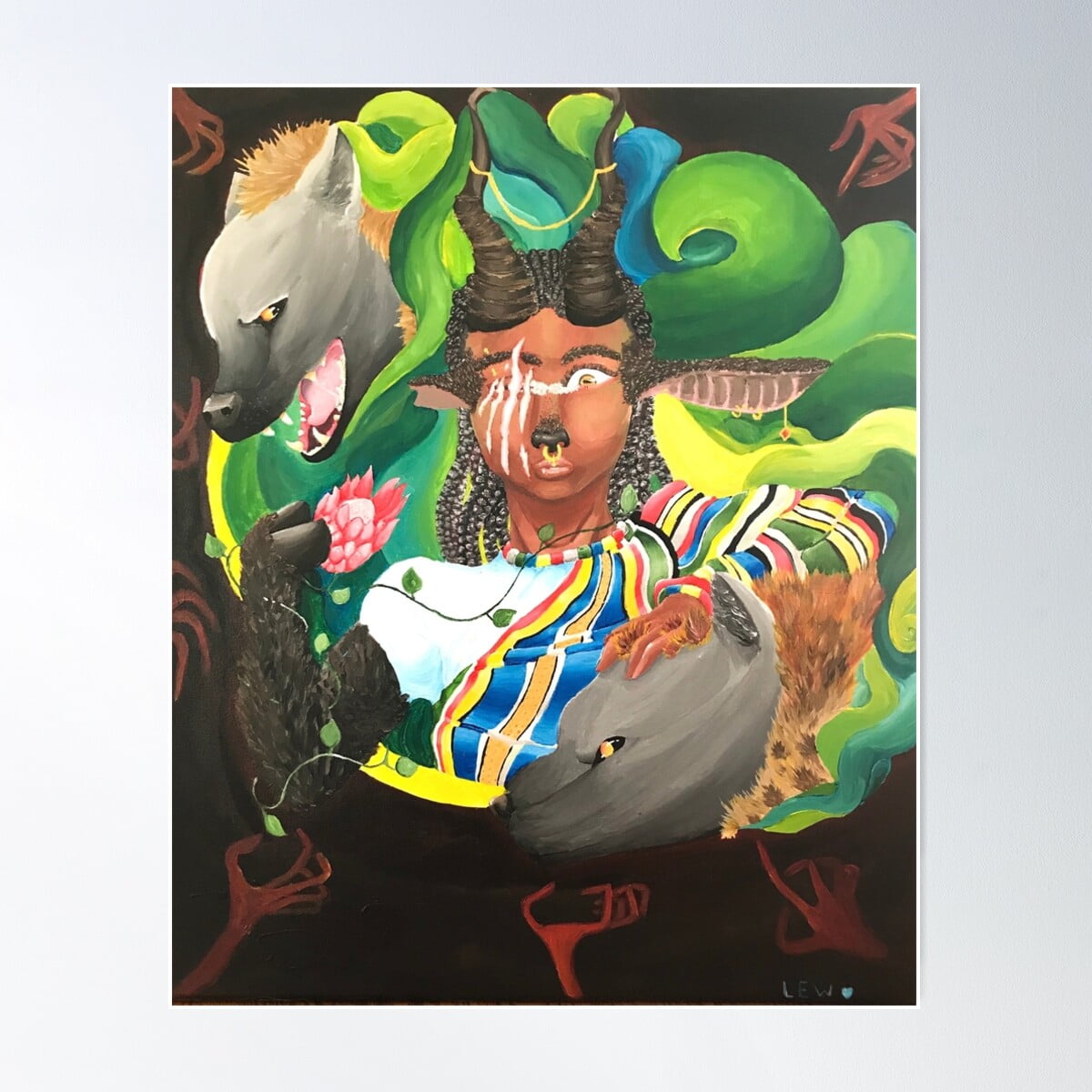 Sangoma Poster Wall Art, Modern Wall Decor For Living Room Bedroom ...