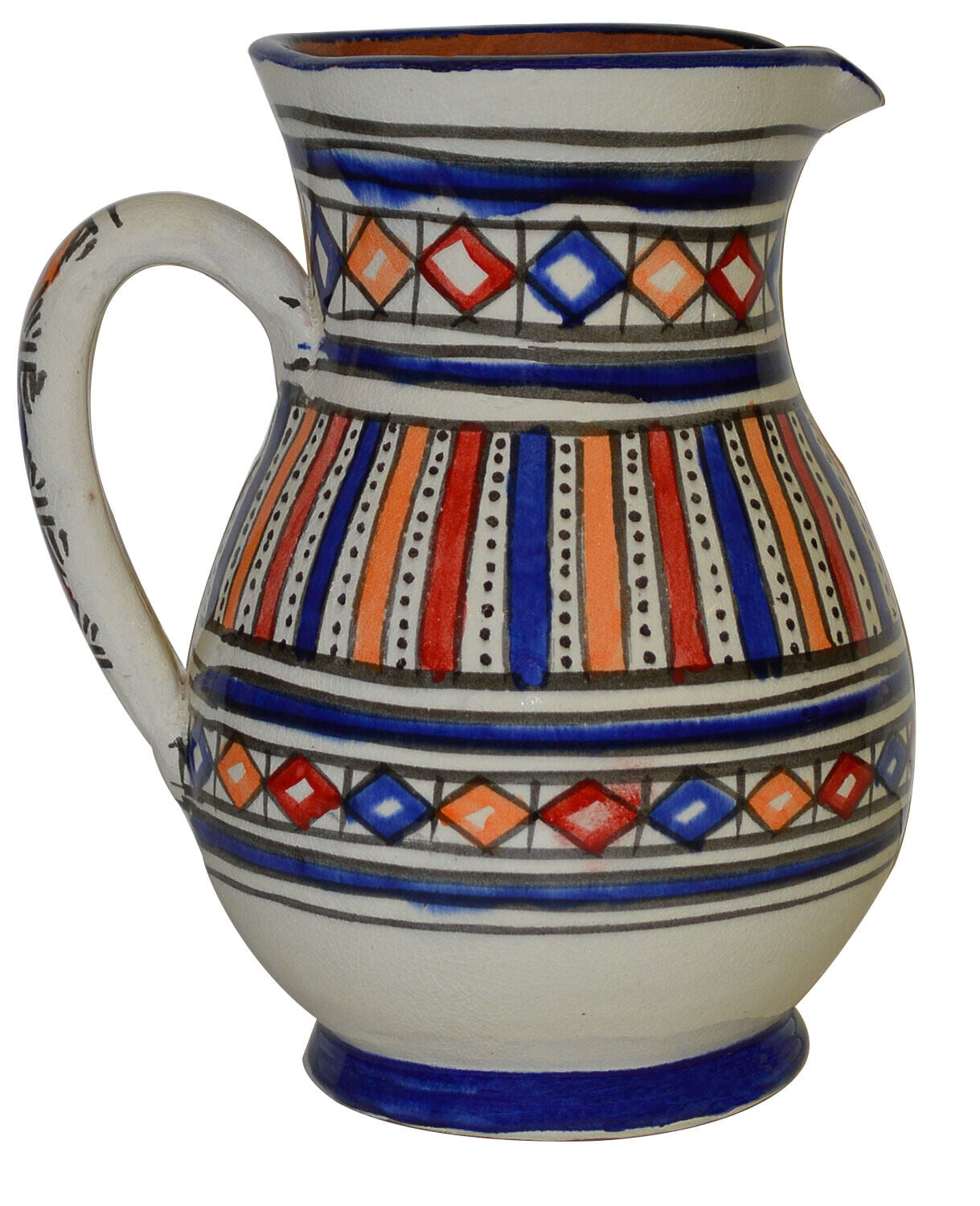 Sangria Pitcher Moroccan Ceramic Beverage Dispenser Jar Water Juice ...