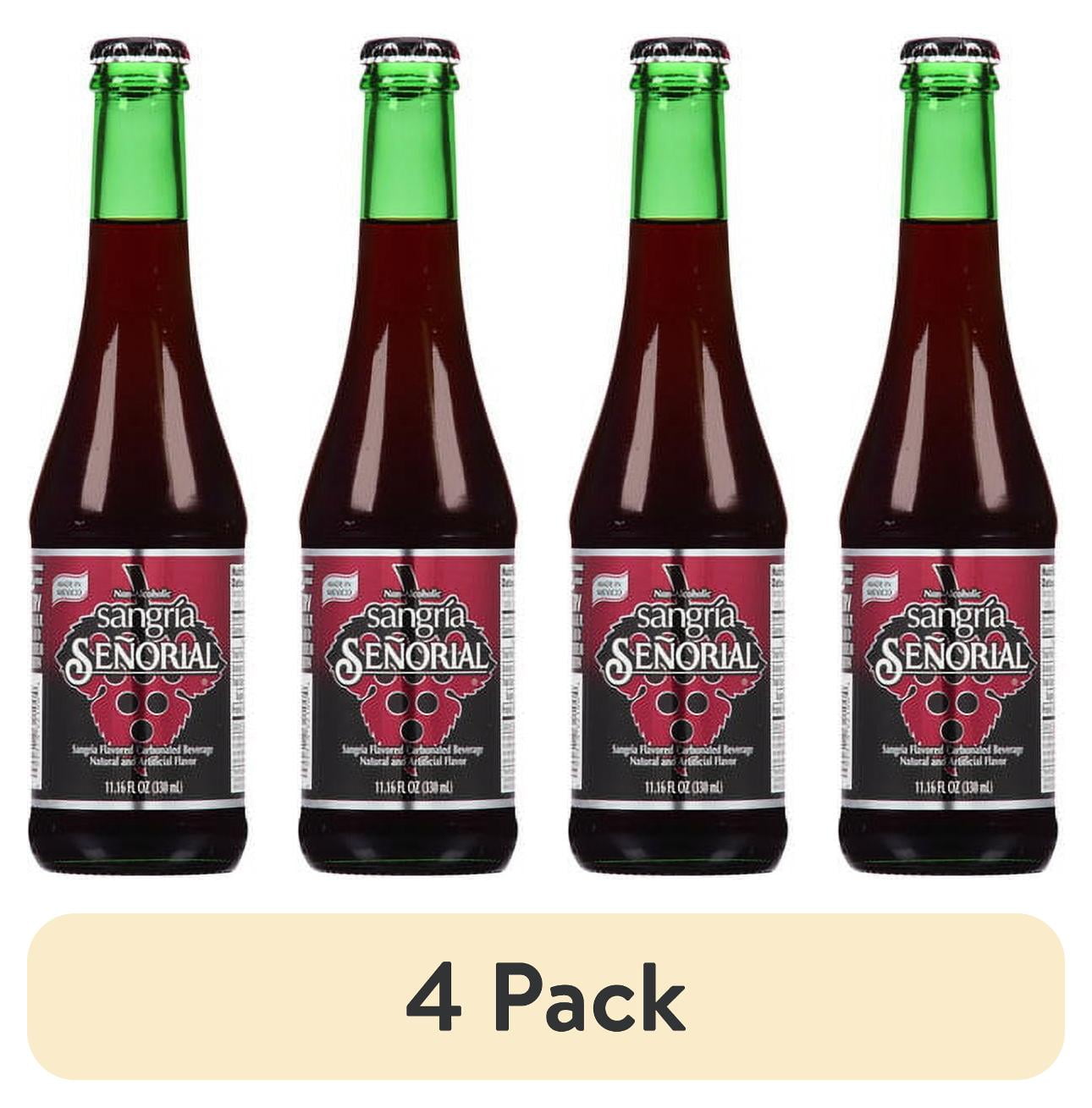 (4 pack) Sangria Senorial Soda, 11.16 fl oz (330ml) Glass Bottle, 1 ...
