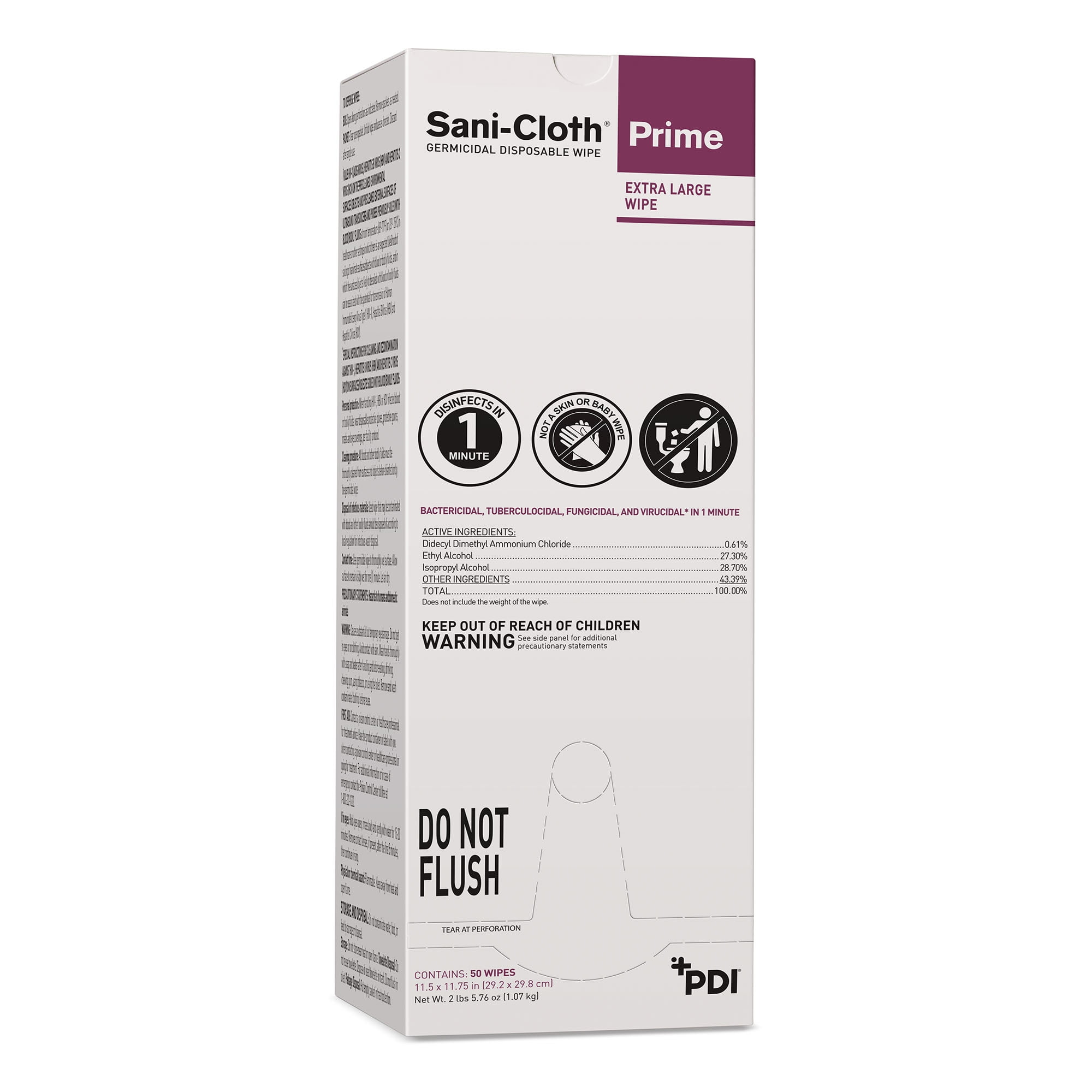 Sani-Cloth Prime Surface Disinfectant Cleaner Wipe Individual Packet ...