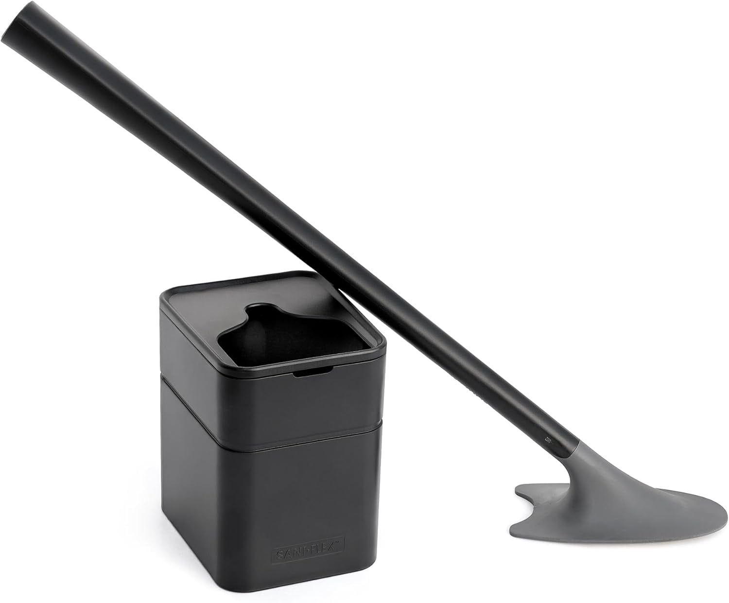 Sani-Flex Toilet Brush Squeegee and drip-Less Holder Set with a ...