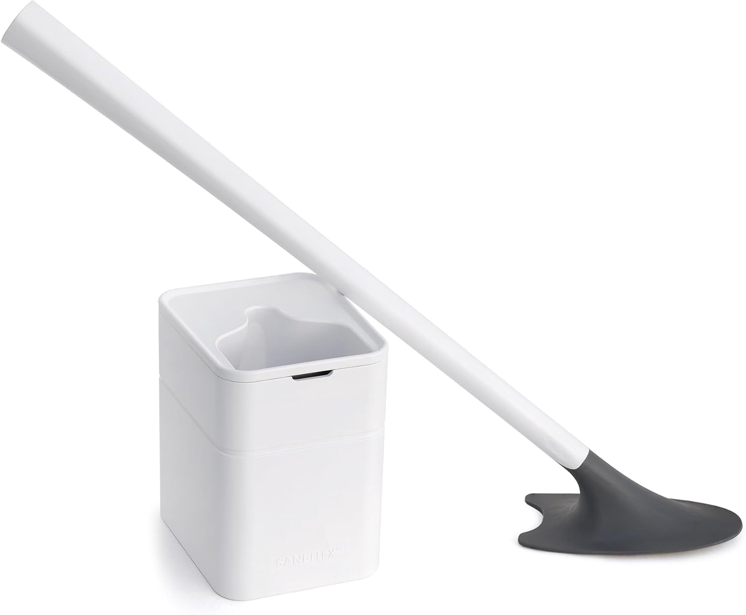 Sani-Flex Toilet Brush Squeegee and drip-Less Holder Set with a ...