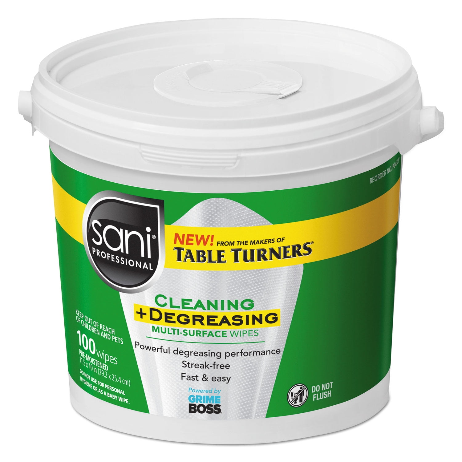 Sani Professional Multi-Surface Cleaning & Degreasing Wipes, 100 Wipes ...