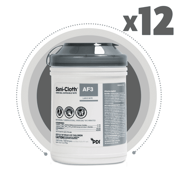 Sani Professional P13872 AF3 Germicidal Disposable Wipes - White (12 ...