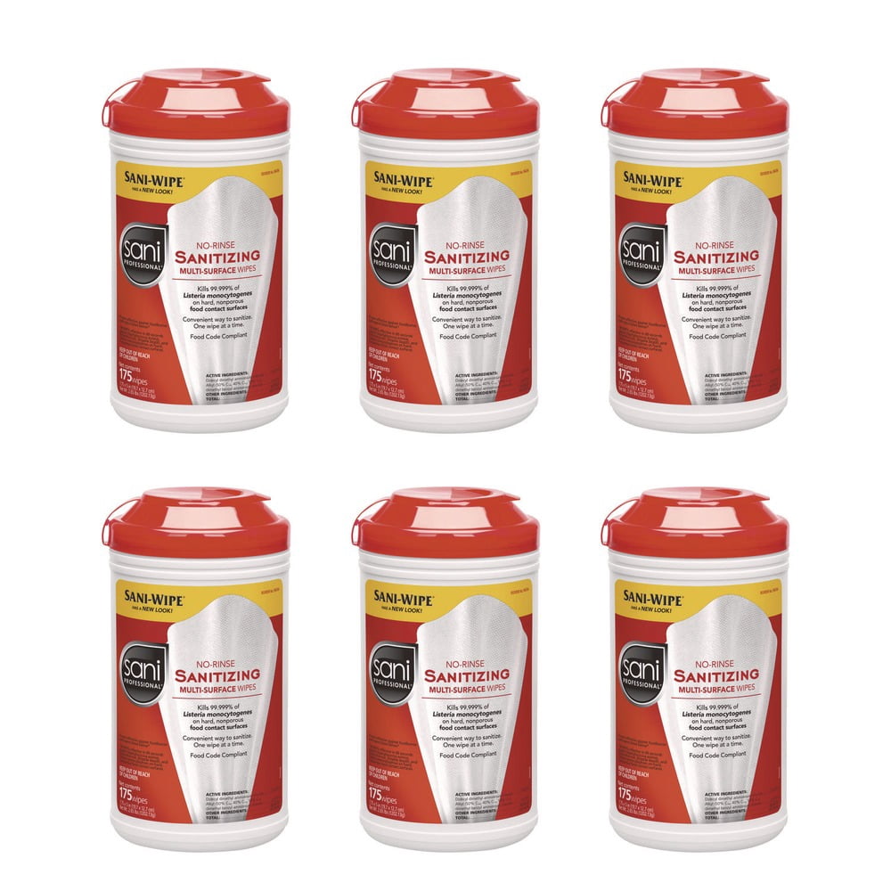 Sani Professional Table Turners No-Rinse Sanitizing Wipes White 95 ...