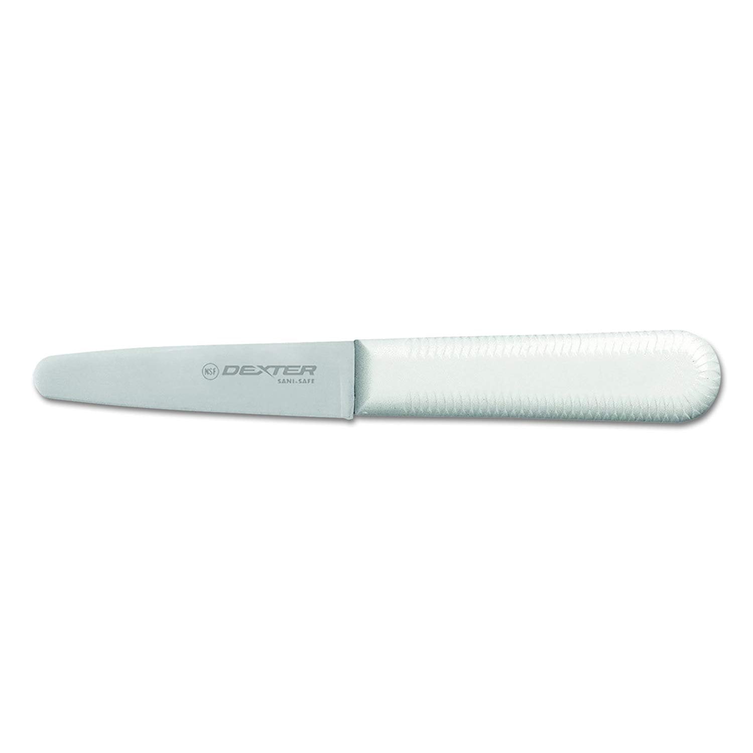 Sani-Safe S129-PCP 3-3/8" White Clam Knife with Polypropylene Handle ...