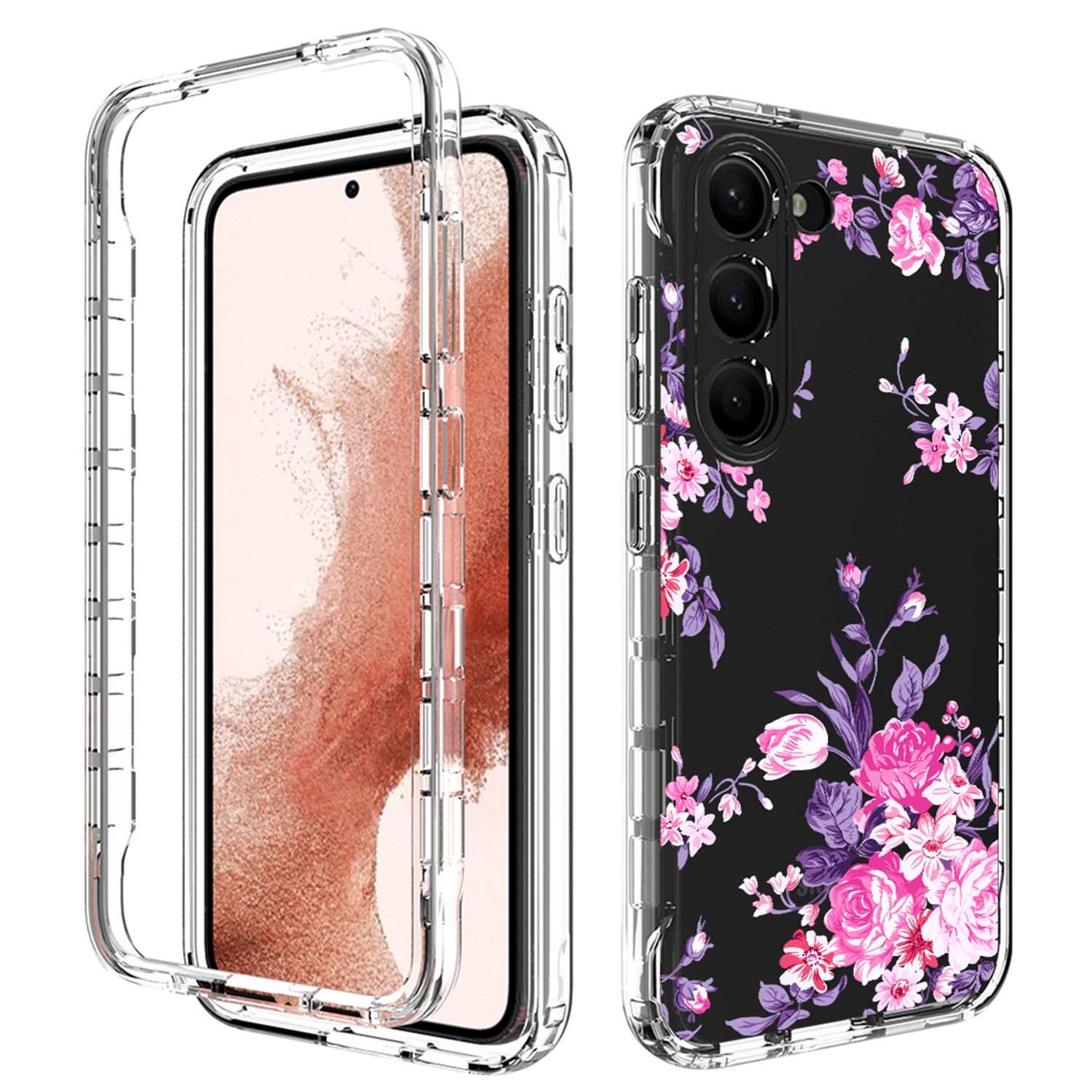 SaniMore Case for Samsung Galaxy S23 Plus 6.6" 2023, Ultra-clear TPU Backplane with Luxury ...