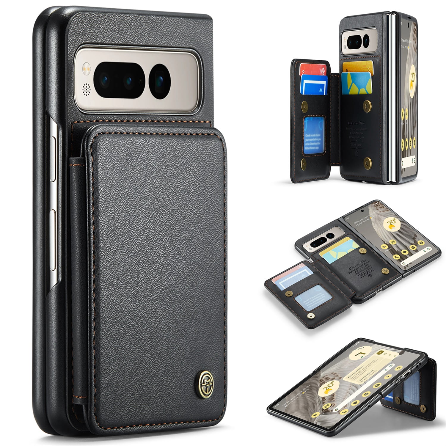 SaniMore for Google Pixel Fold Wallet Case, RFID Blocking PU Leather ...