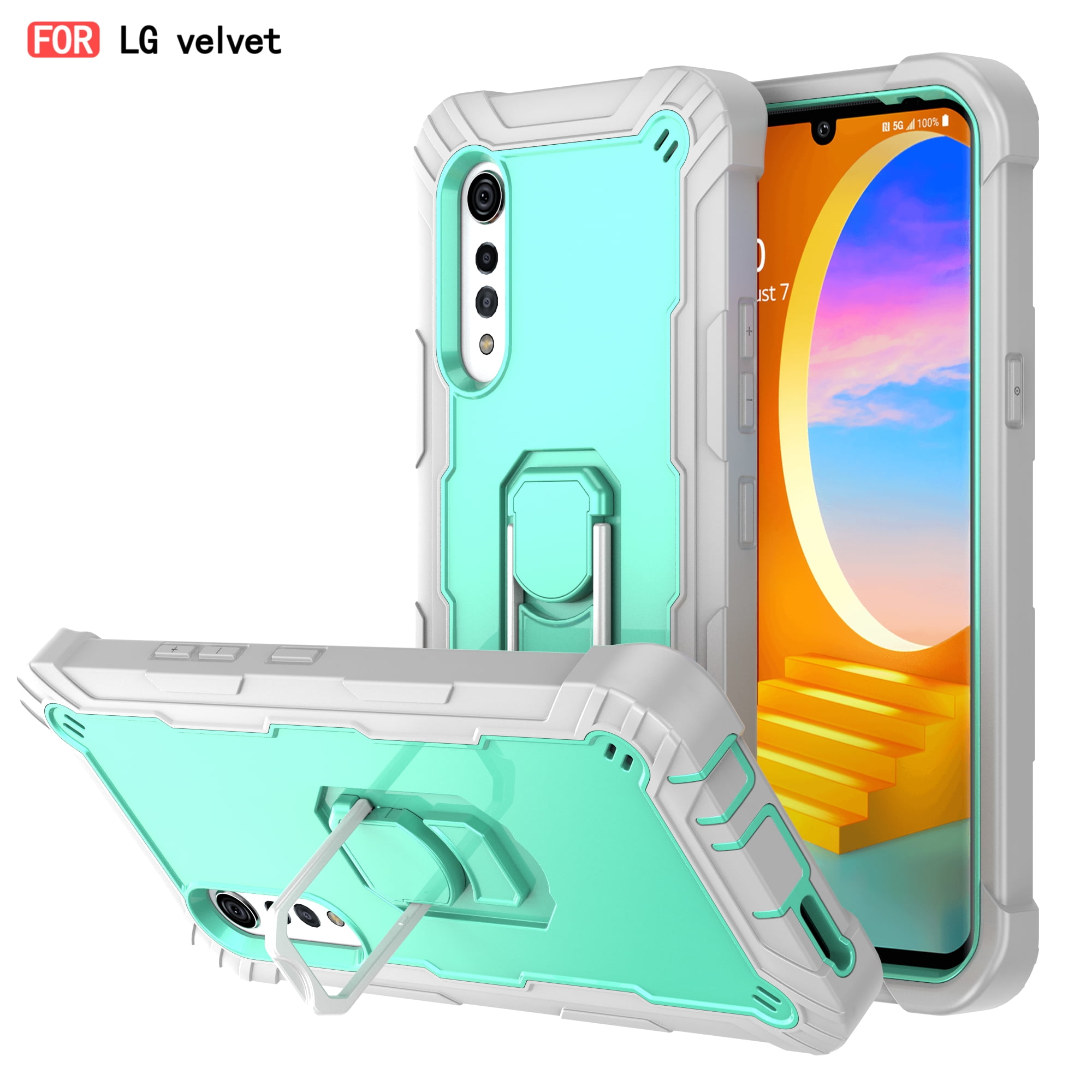 SaniMore for LG Velvet Case with Hidden Bracket Rugged Heavy Duty ...