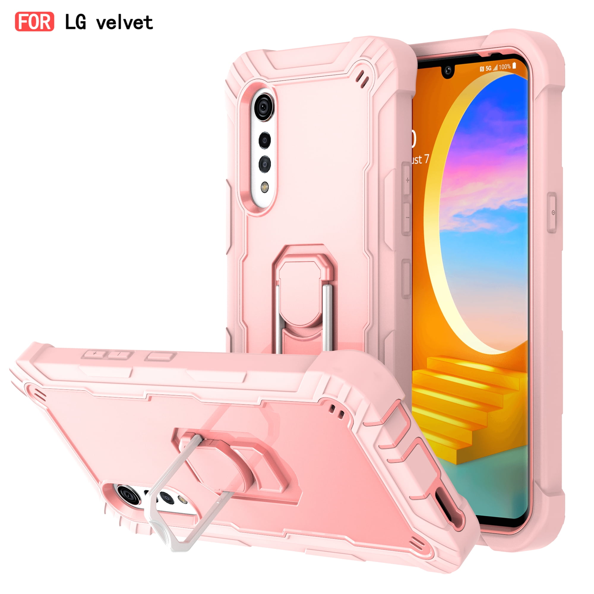 SaniMore for LG Velvet Case with Hidden Bracket Rugged Heavy Duty ...