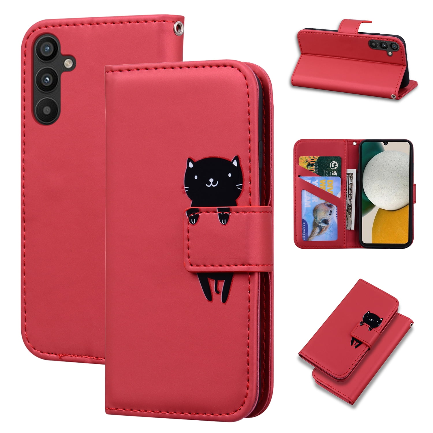 SaniMore for Samsung Galaxy A35 Case, PU Leather Flip Folio Cover with ...