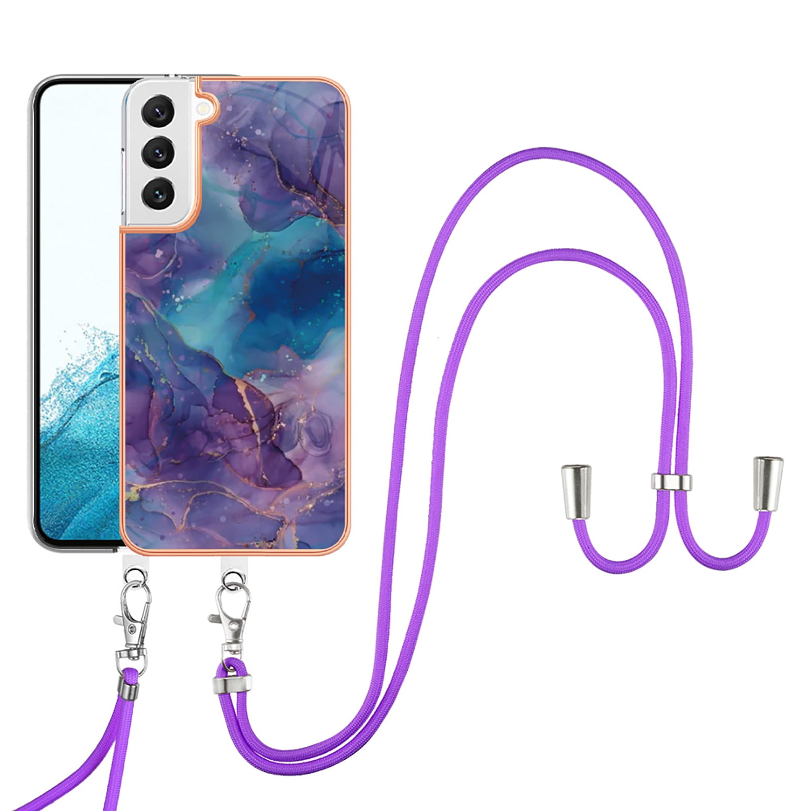 SaniMore for Samsung Galaxy S22 Plus Case, Marble Pattern 3 in 1 Heavy ...