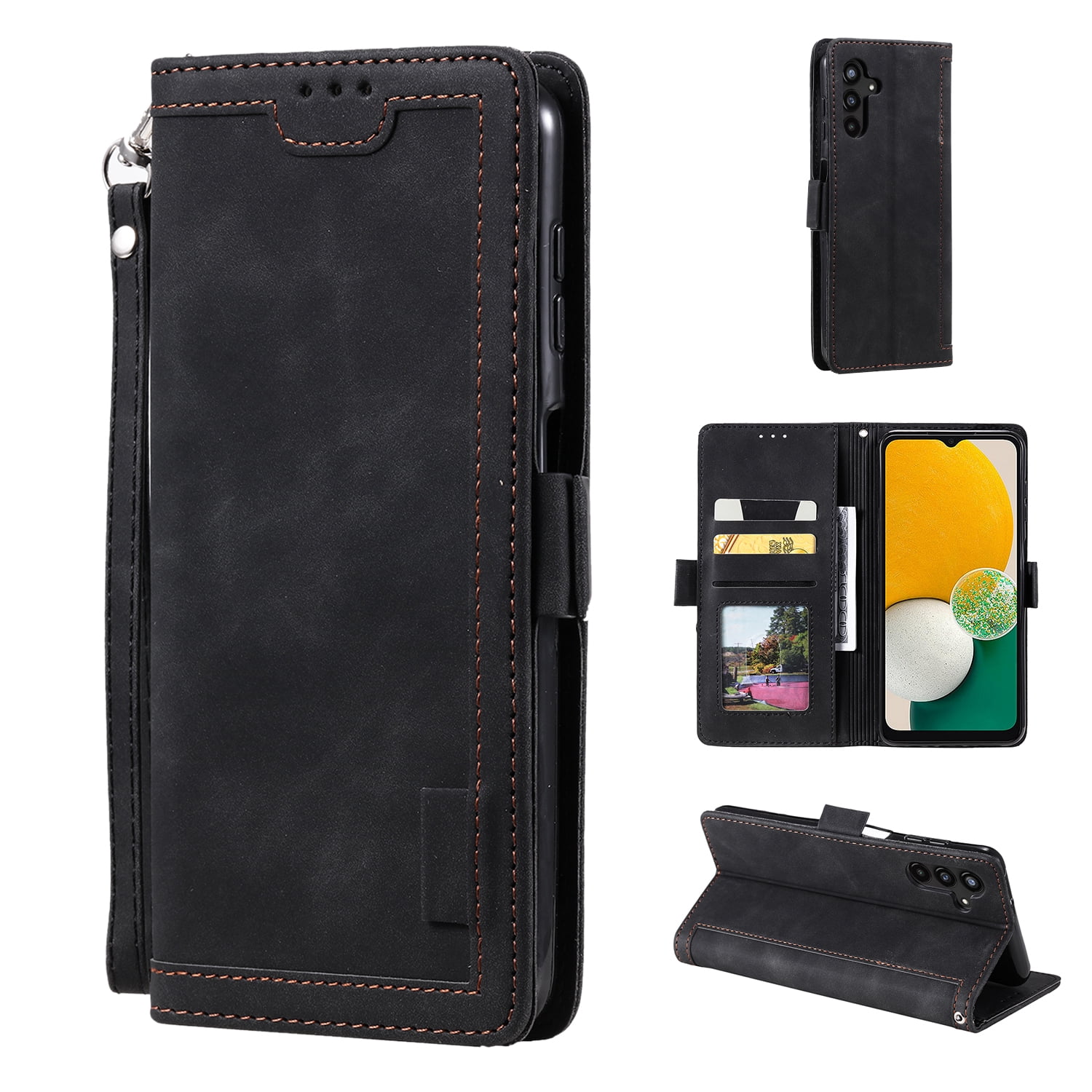 SaniMore for Samsung Galaxy S23 Plus Case with Wristlet Strap PU ...