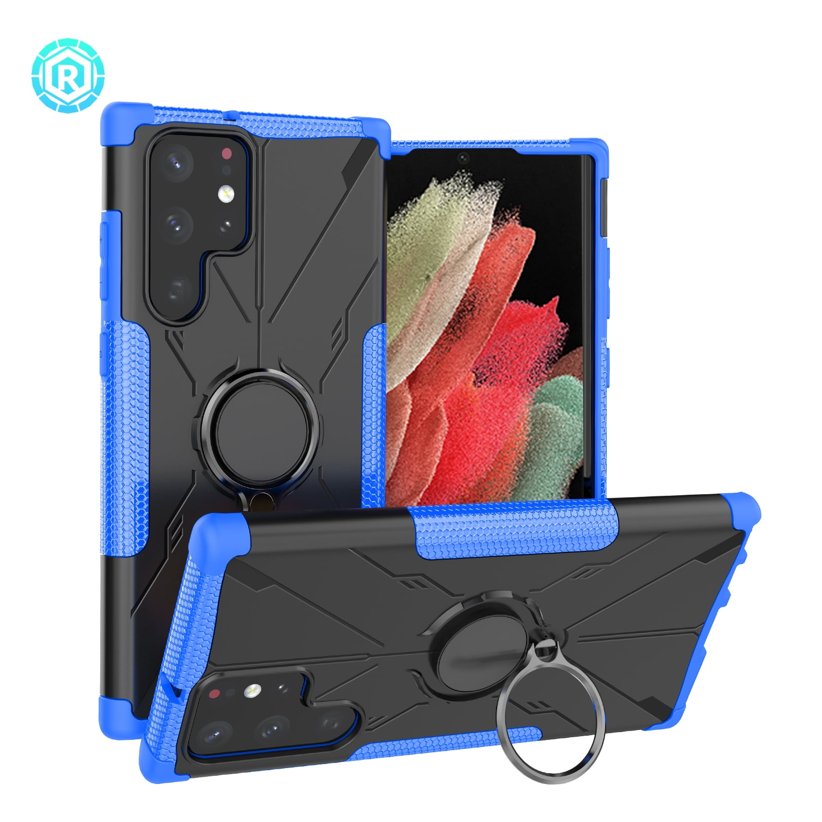 SaniMore for Samsung Galaxy S23 Ultra 6.8" 2023 Case, [360°Rotating Kickstand] [Magnetic Car ...