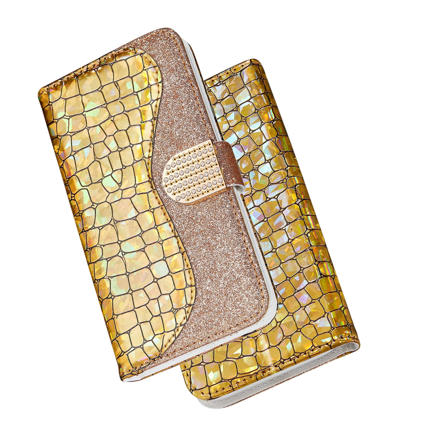 SaniMore for Samsung Galaxy S23 Wallet Case with Card Slot, Bling ...