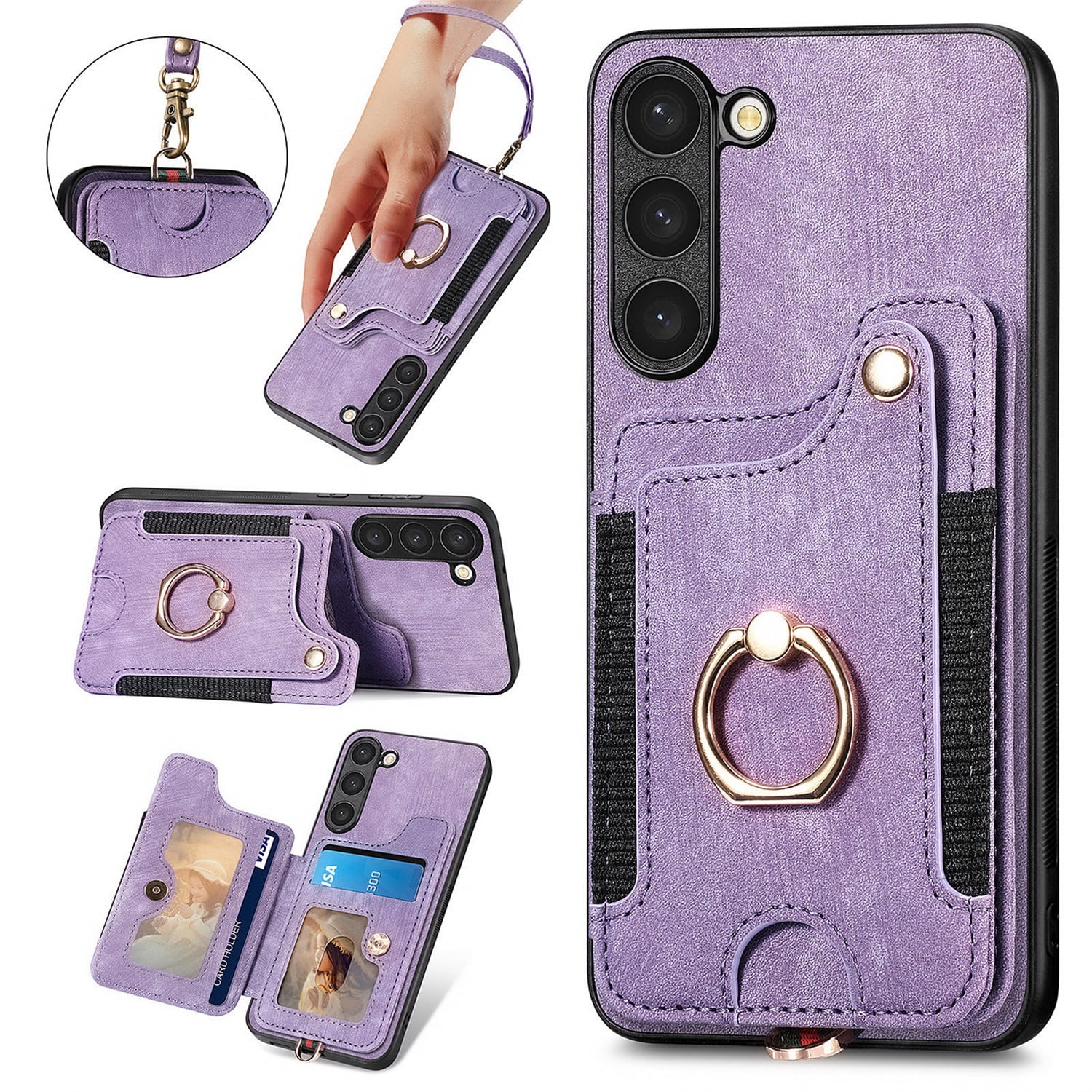 SaniMore for Samsung Galaxy S23 Wallet Case, [RFID Blocking] Elastic ...