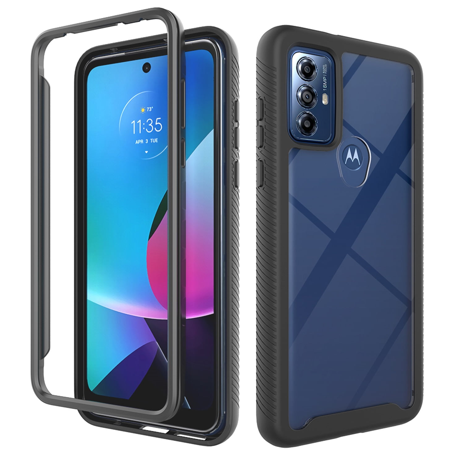 SaniMore Two-layer Cover for Motorola Moto G Play 2023 6.5", Rugged PC ...