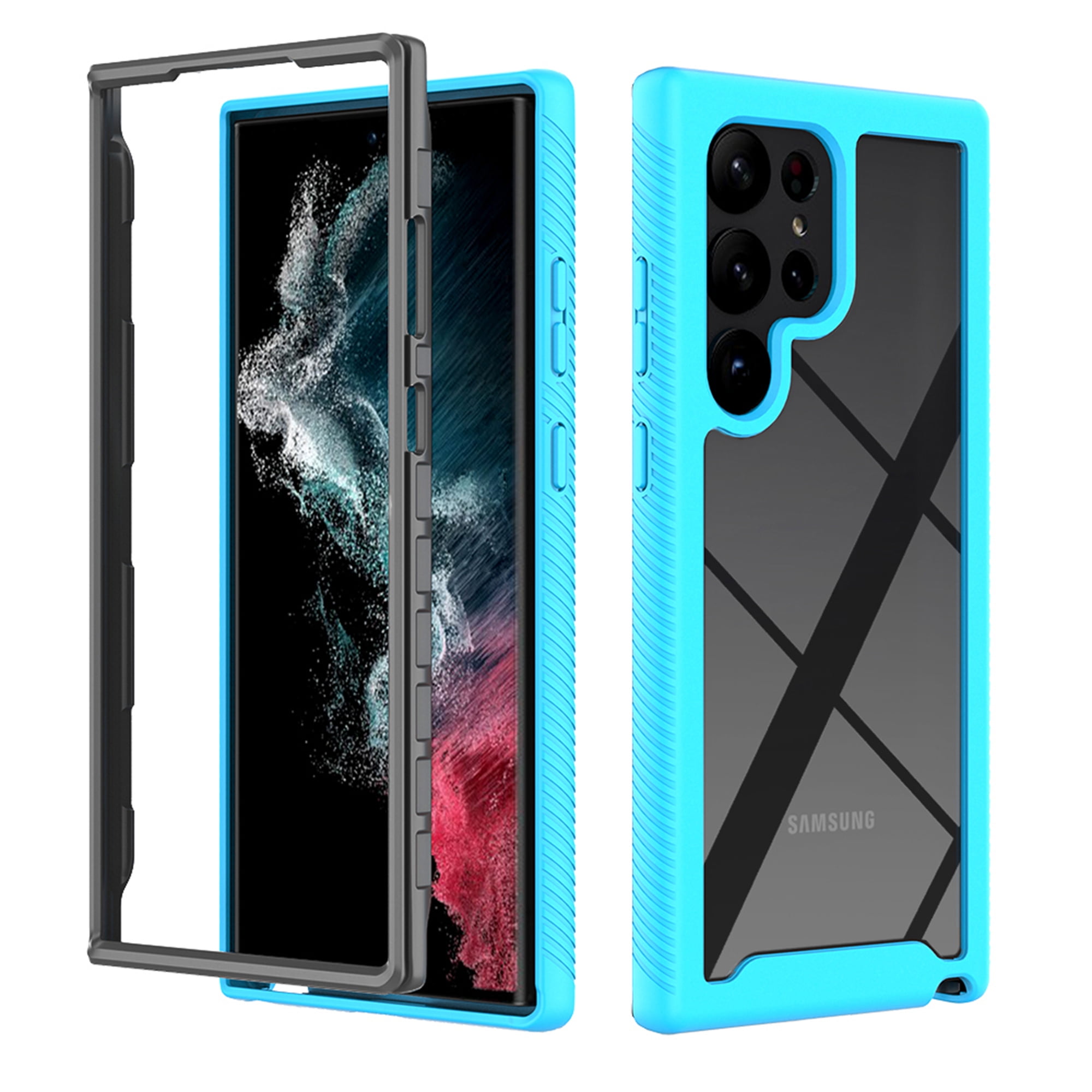 SaniMore Two-layer Cover for Samsung Galaxy A05S , Rugged PC Backplane Soft TPU Bumper Full Wrap ...