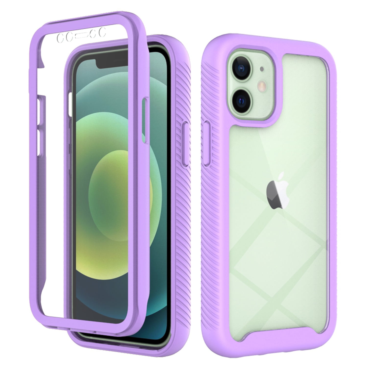 SaniMore for iPhone 12 Mini Case, Rugged PC Back & TPU Bumpers Two ...