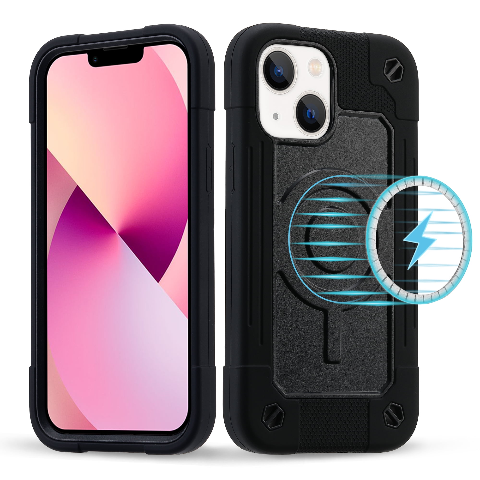 SaniMore for iPhone 13 6.1" Magnetic Case Support Wireless Charging ...