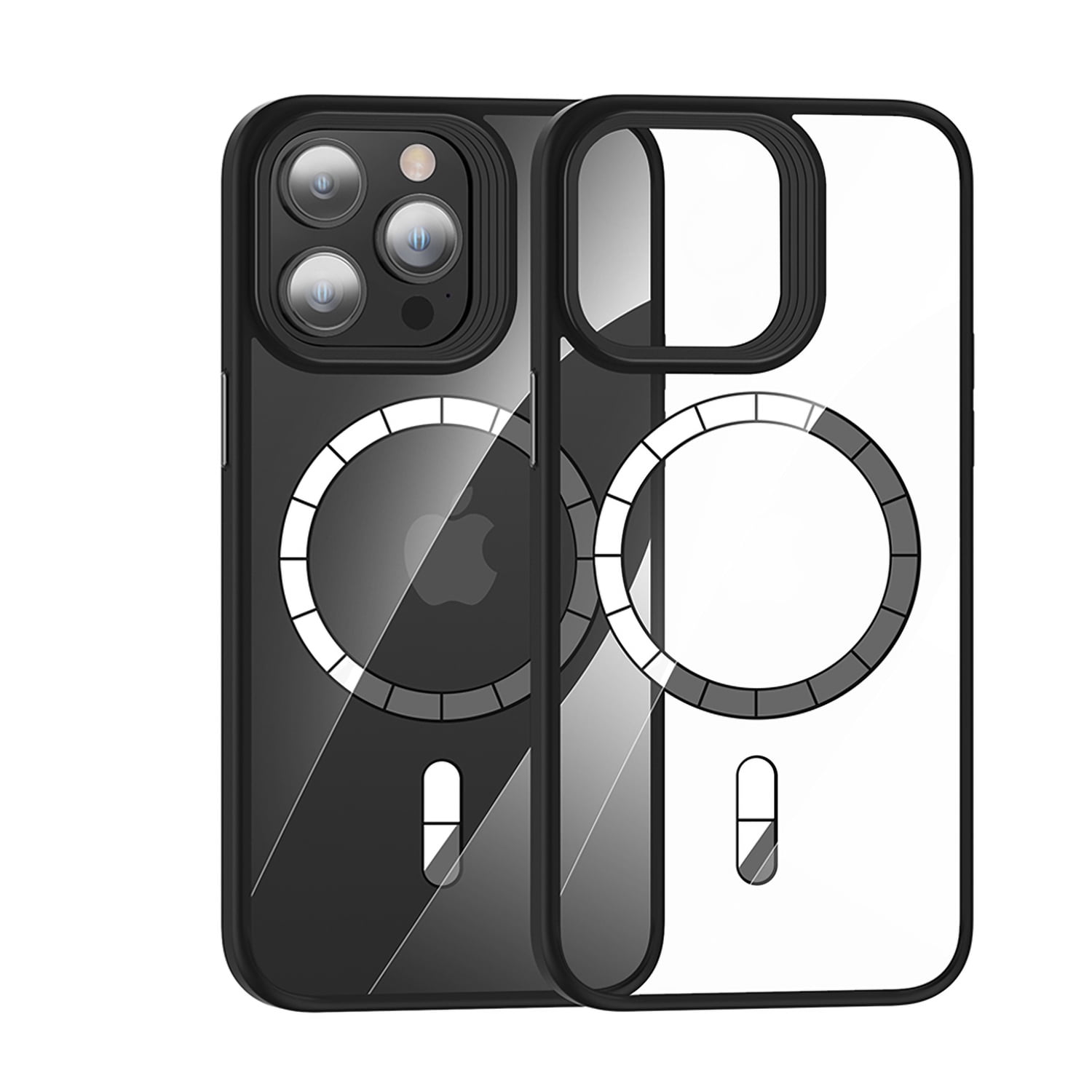 SaniMore for iPhone 15 Pro Case, Transpatent Noi-yellow Back Shell ...