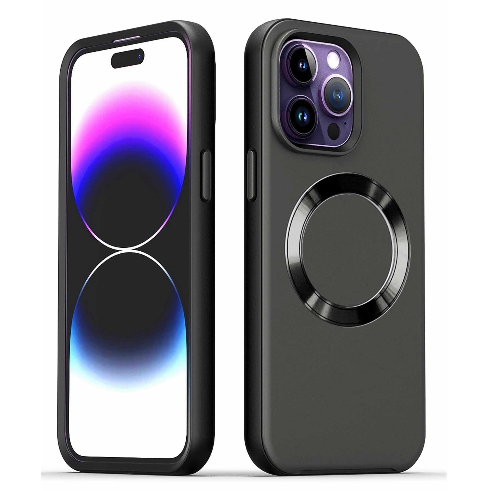 SaniMore for iPhone 15 Pro Magnetic Case, Rugged Hard PC Backplane ...