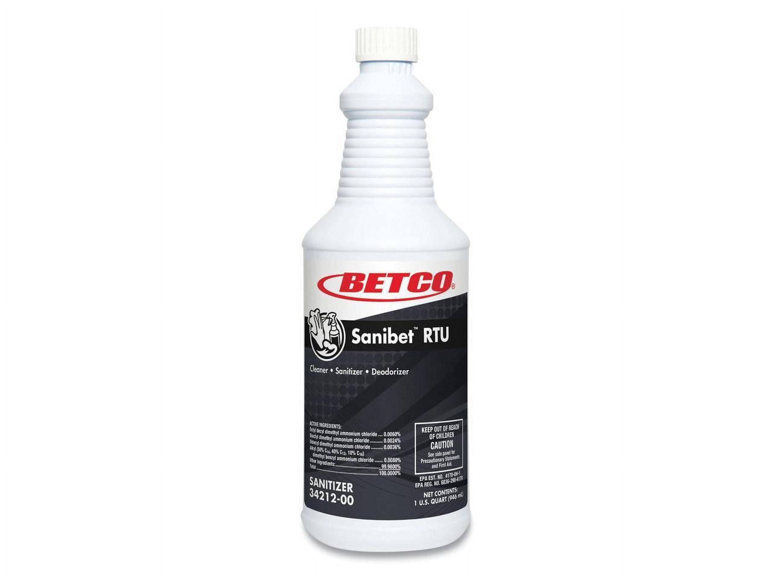 Sanibet RTU Sanitizer and Surface Cleaner Unscented 32 oz Bottle ...