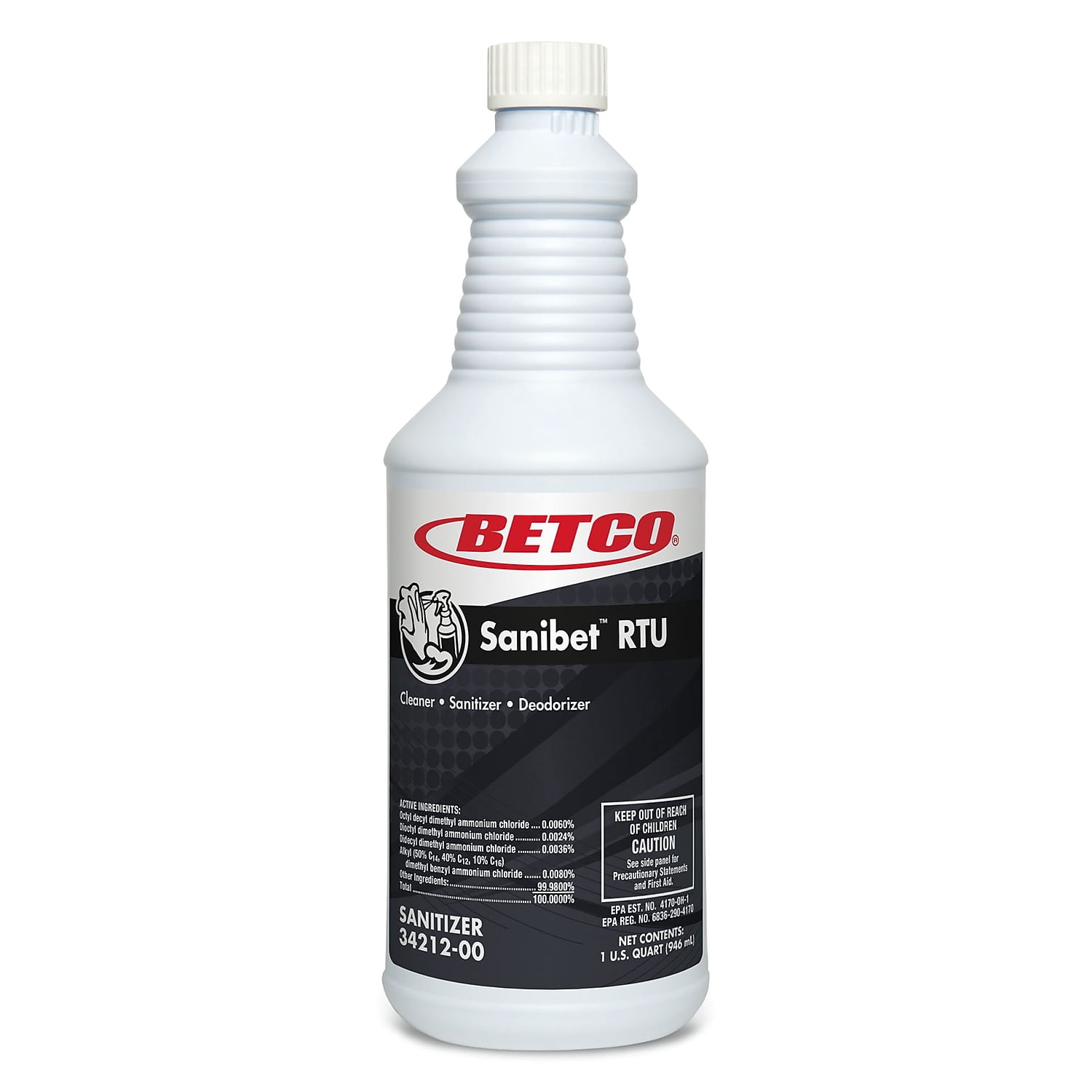 Betco Sanibet RTU Sanitizer and Surface Cleaner 32 Oz. (3421200 ...