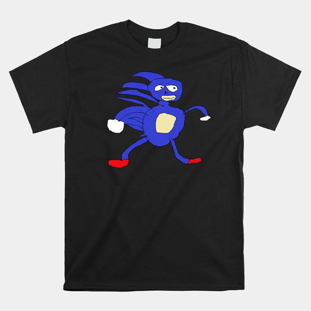 Sanic Hegehog Gotta Go Fast Sanik Paint Meme Shirt - Walmart.com