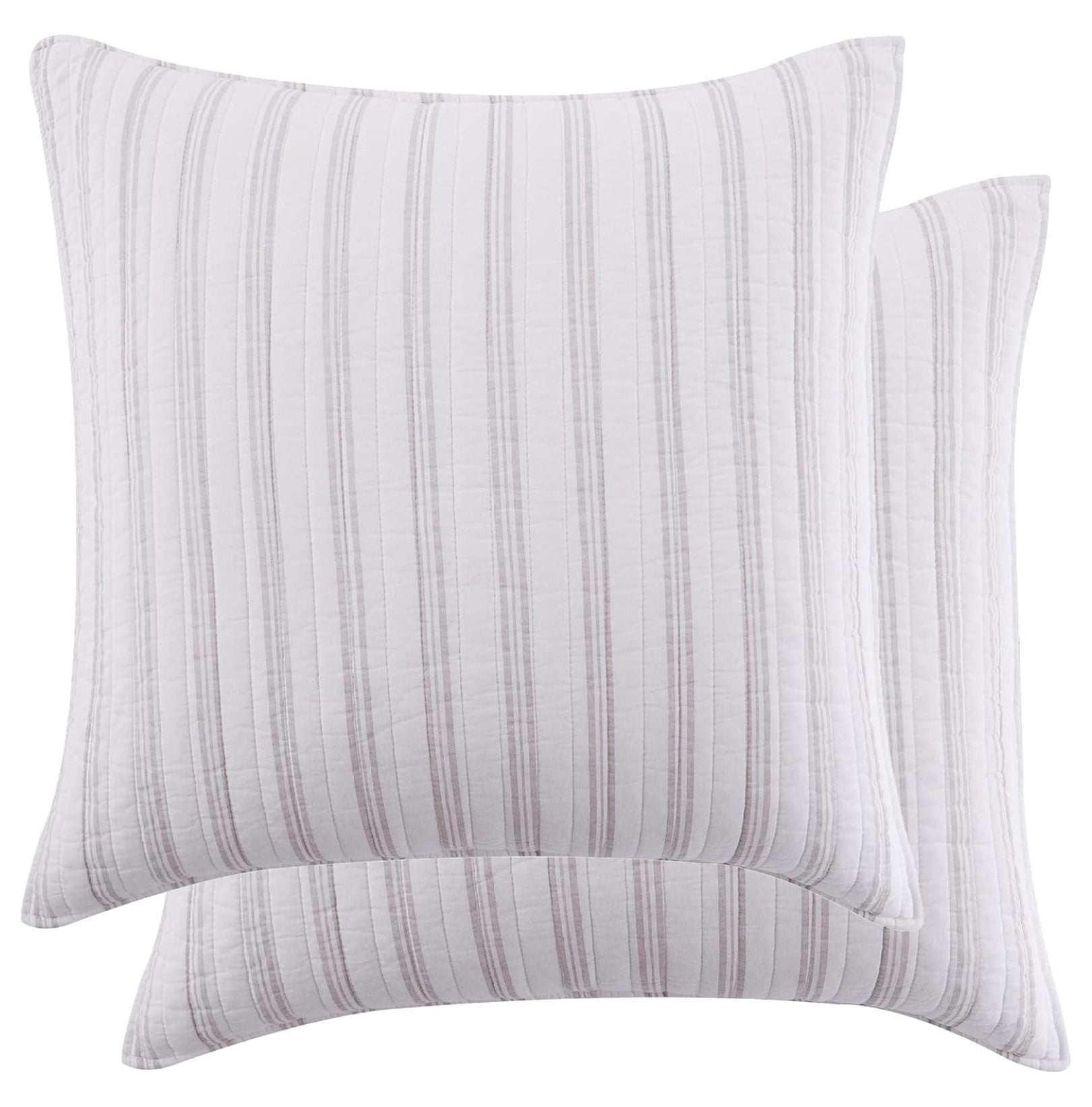 - Sanira - Euro Shams Set of Two - (26x26in.), No Insert - Stripe ...