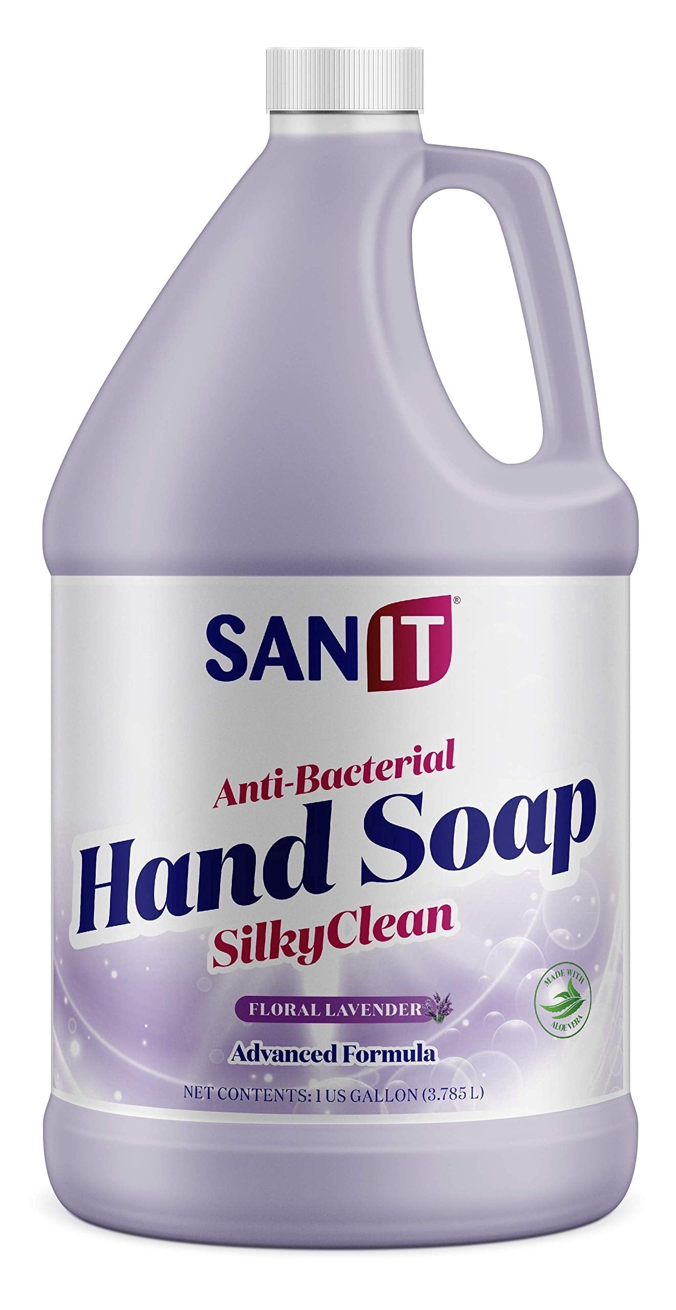 Sanit Antibacterial Liquid Gel Hand Soap Refill, Lavender, With Coconut ...