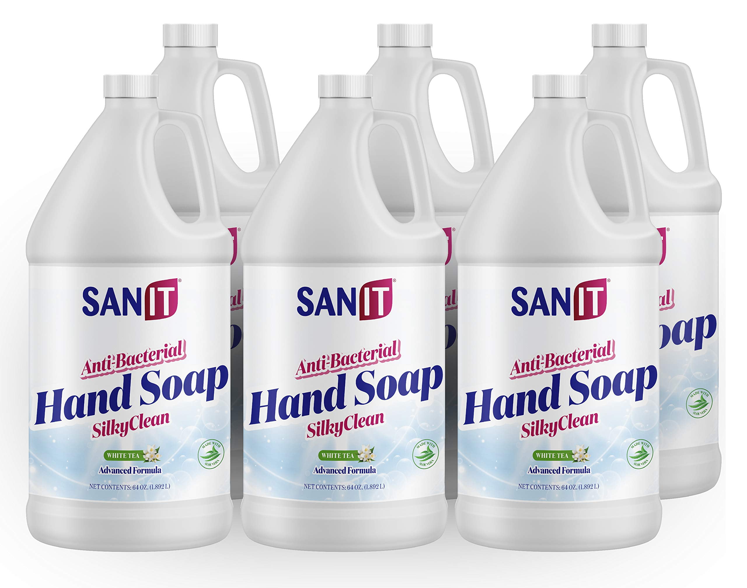 Sanit Silky Clean Antibacterial Liquid Gel Hand Soap Refill - Advanced ...