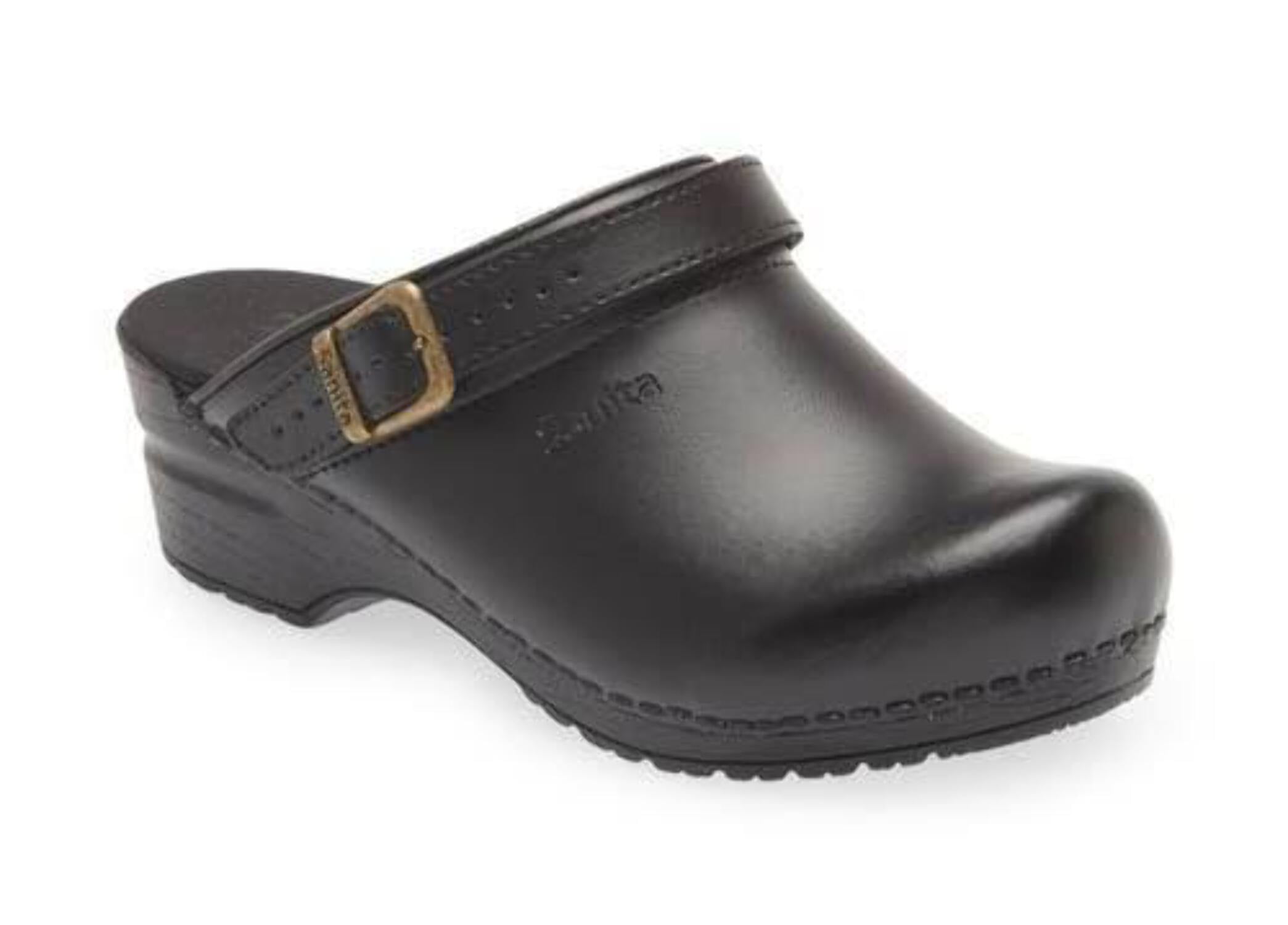 Sanita Black Ingrid Open Back Clog Walmart