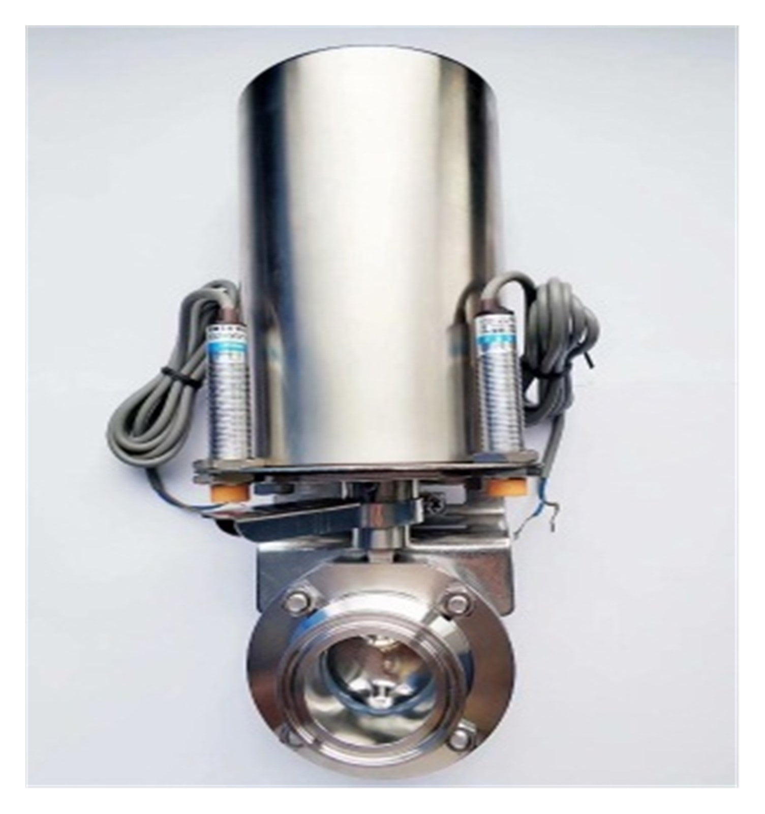 Sanitary Actuated Butterfly Valve-4" Tri Clamp Butterfly Valve With ...