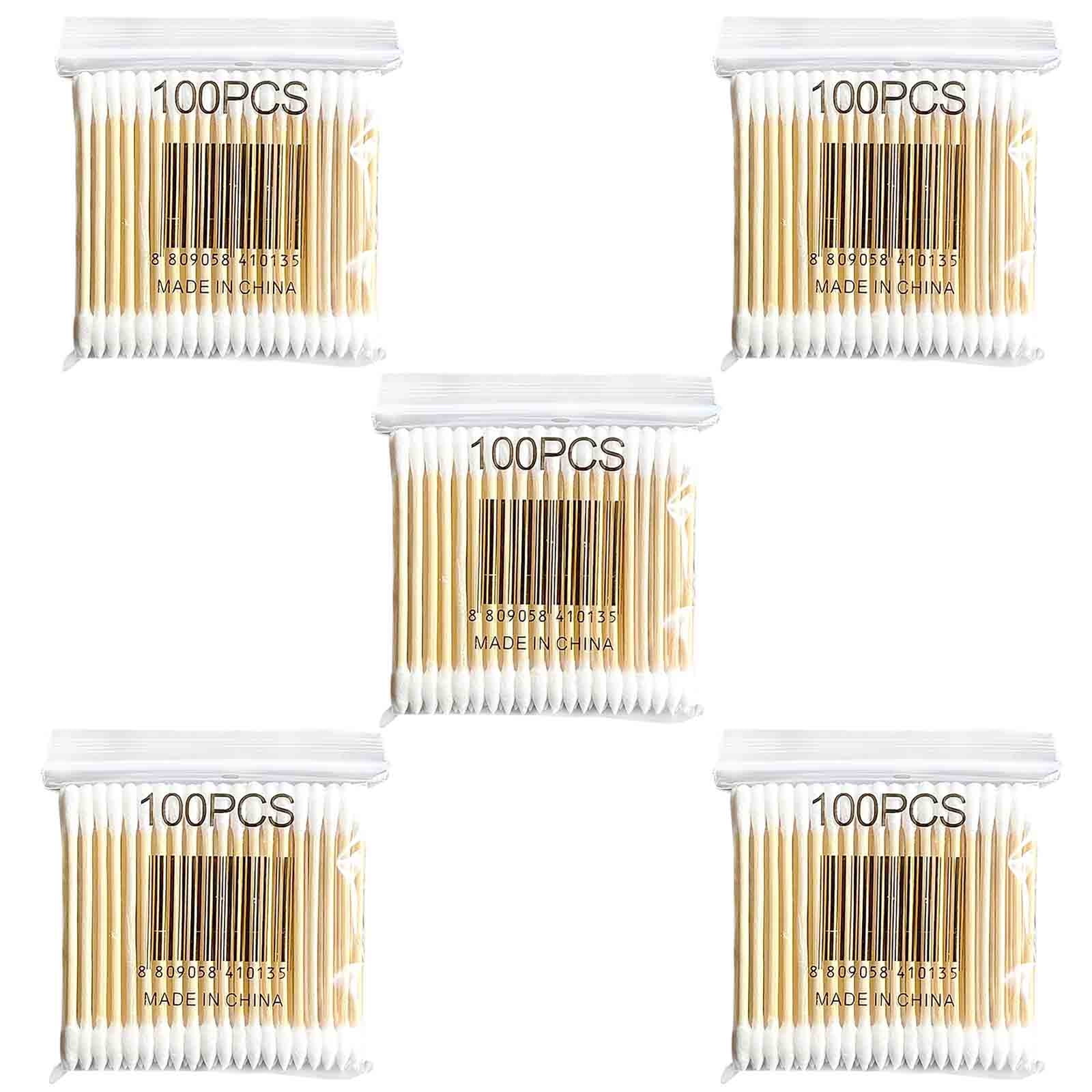 Sanitary Cotton Swabs, Double-Tipped Wooden Applicators for First Aid ...