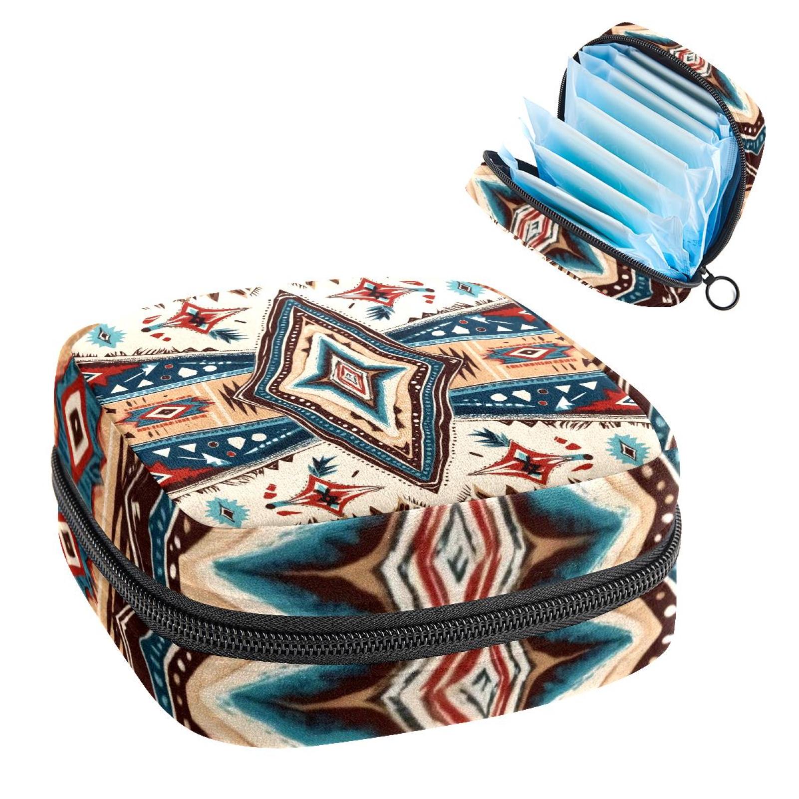 Sanitary Napkin Storage Bag, Art Vintage Western Pattern Design ...