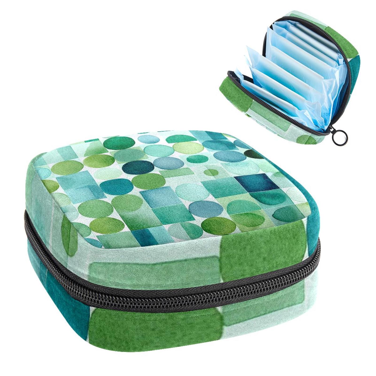 Sanitary Napkin Storage Bag Different Shades of Green Portable Nylon ...