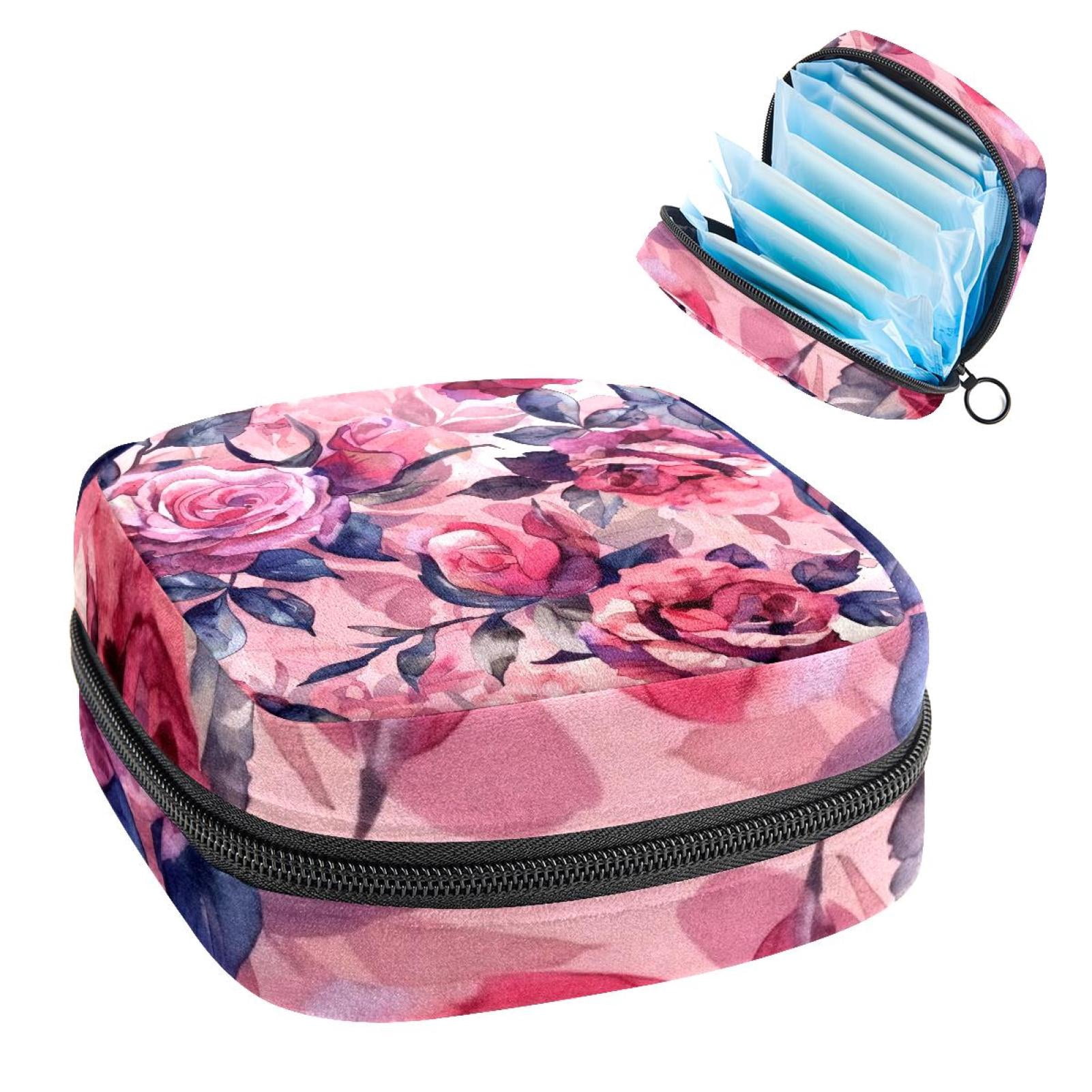 Sanitary Napkin Storage Bag for Girls Women, Portable First Period Pads ...