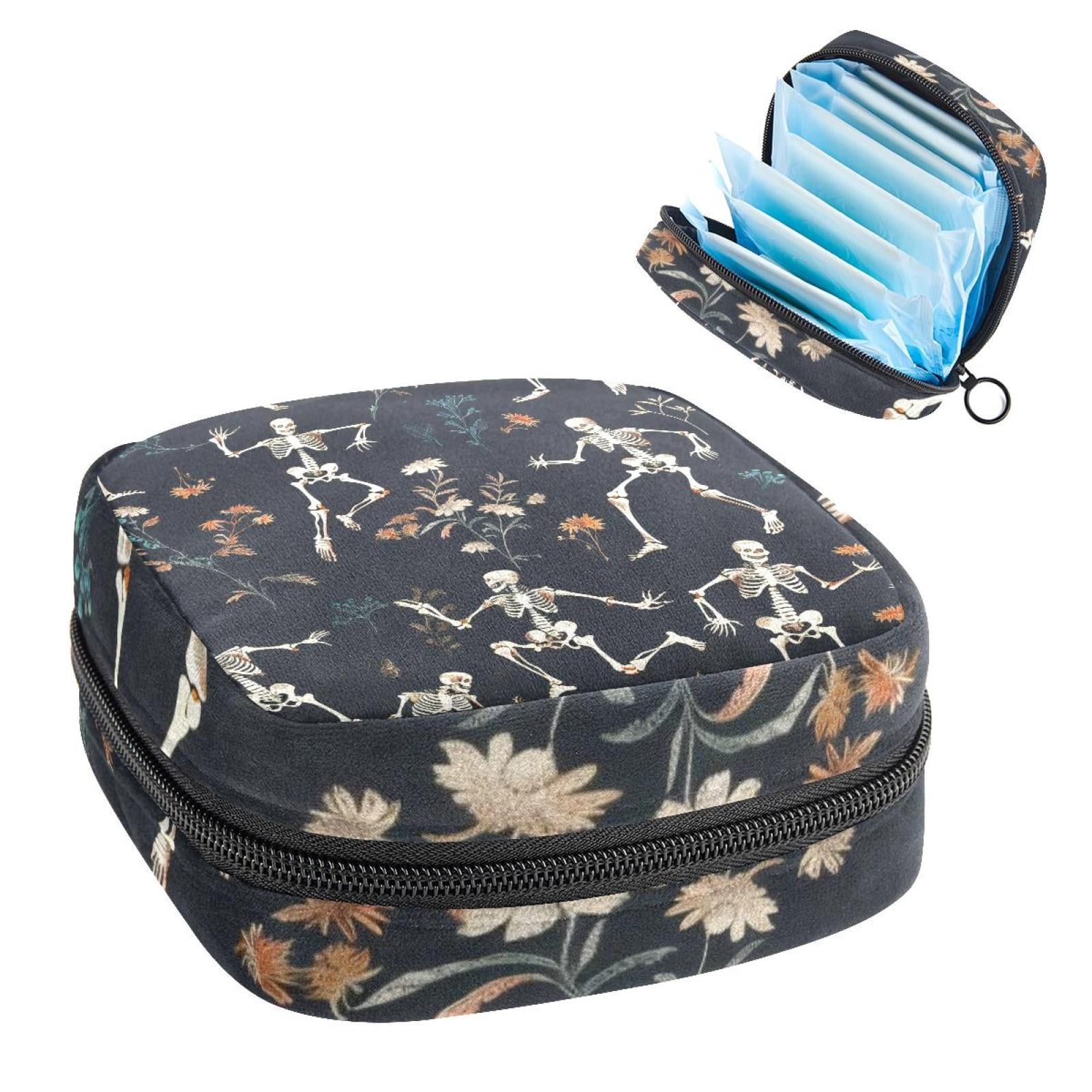 Sanitary Napkin Storage Bag for Girls Women, Portable First Period Pads ...