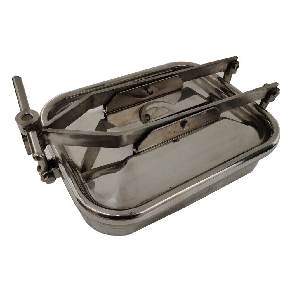 Sanitary Pressure Rectangular Manhole SS304 Manway Cover Tank Drink US ...