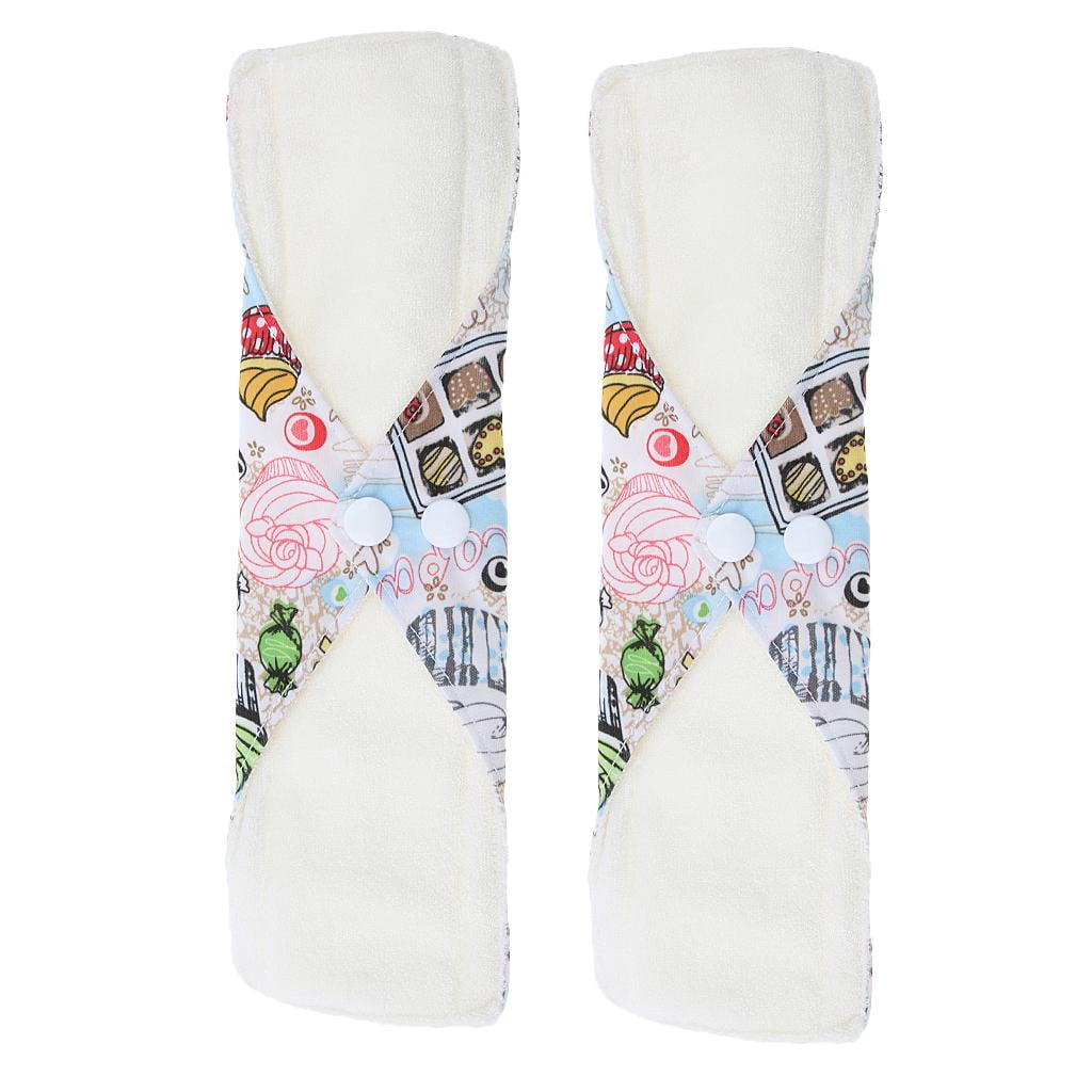 Sanitary Reusable Menstrual Pads, Washable Natural Napkins Overnight ...