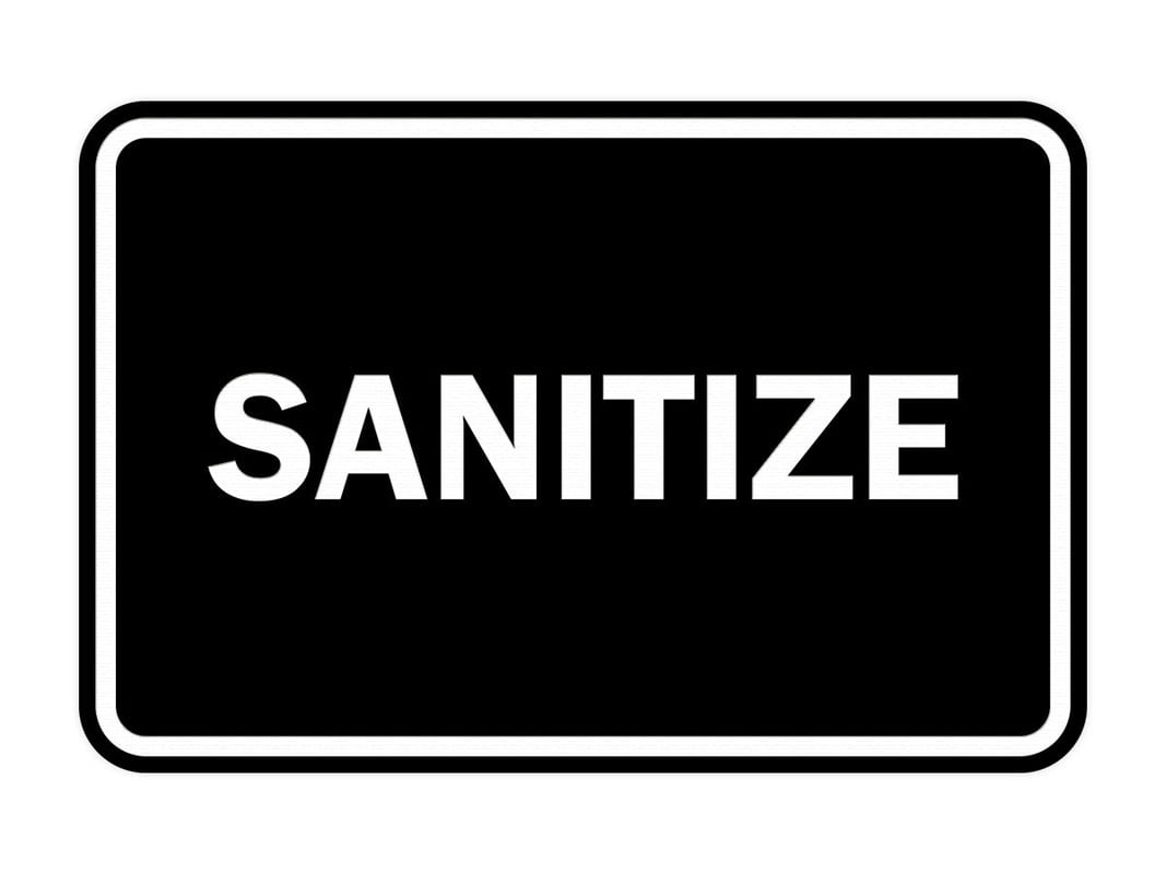Sanitize Sign For House 12" X 8" Yard Sign, Premium Aluminum, Sun-Proof ...