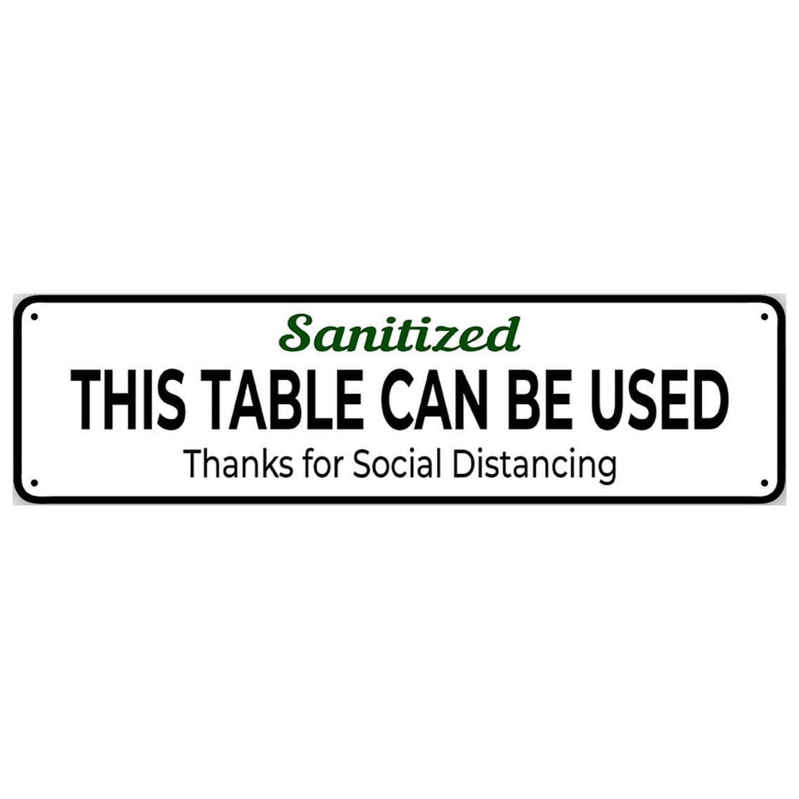 Sanitized This Table Can Be Used For Door Or Window Social Distancing ...