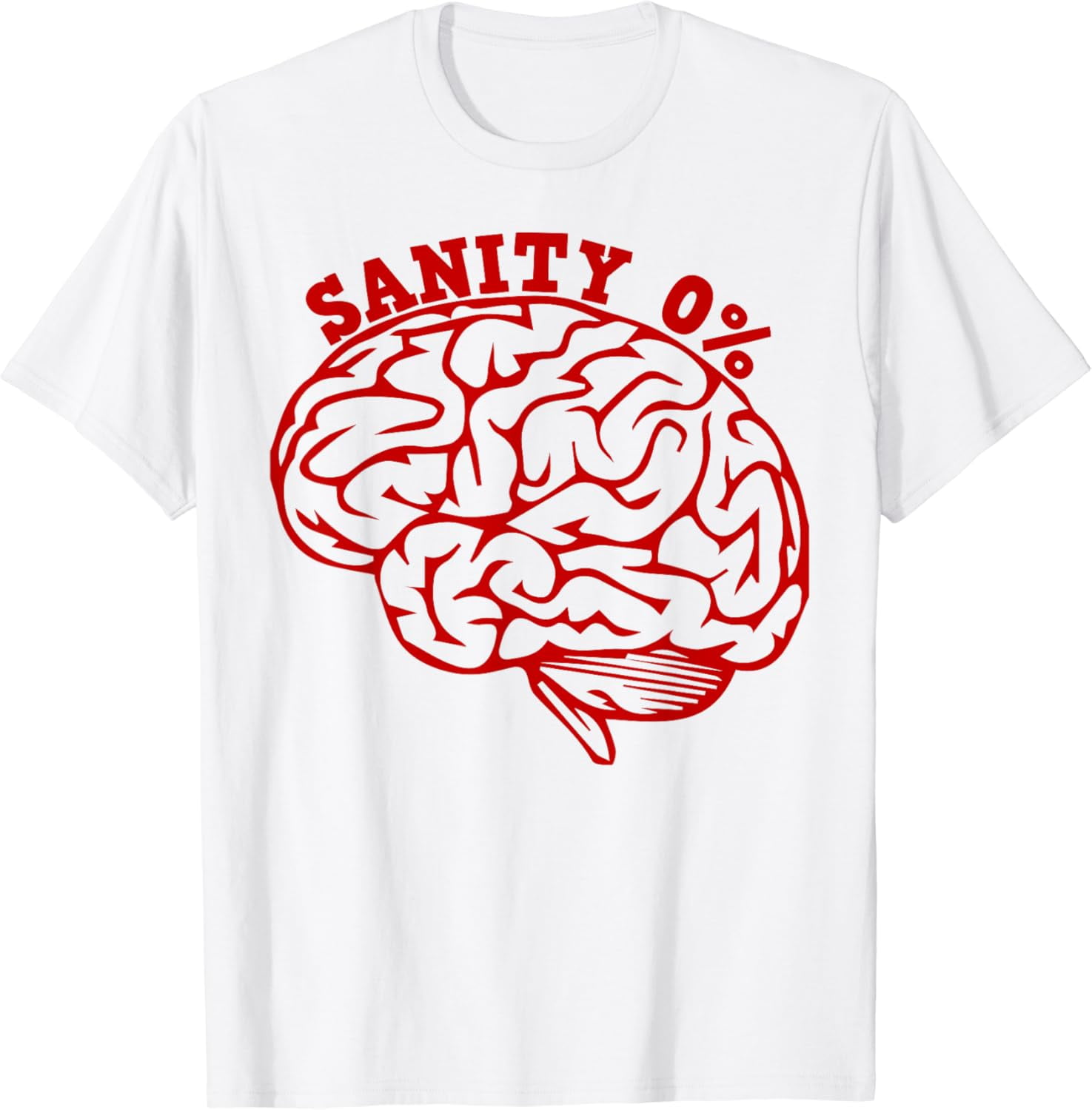 Sanity Zero Percent Phasmophobia Fear Of Ghosts 0% Sanity T-Shirt ...