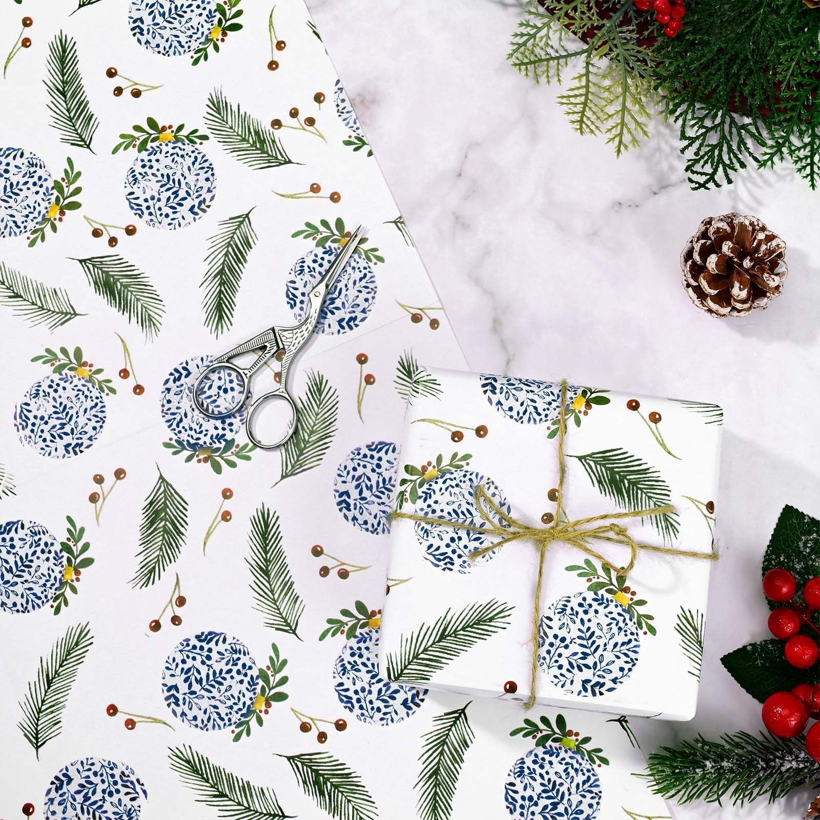 Sanixin 12 Sheet Christmas OIF8 Porcelain Wrapping Paper Colorful ...