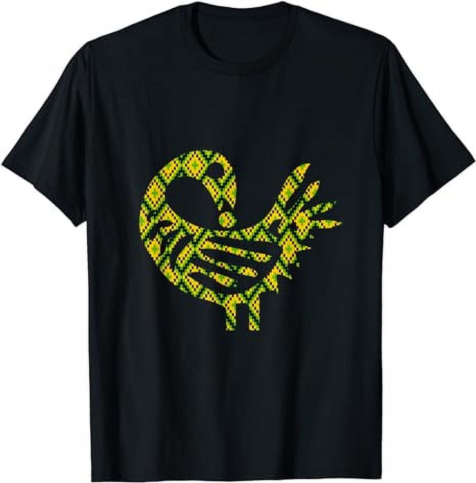 Sankofa Bird Simple Pattern Afrocentric Adinkra Symbol T-Shirt ...