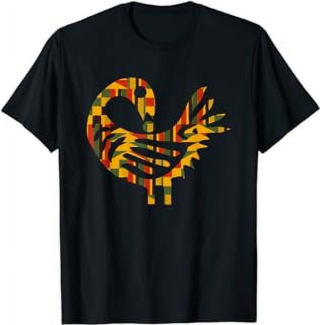 Sankofa Bird Simple Pattern Afrocentric Adinkra Symbol T-Shirt ...