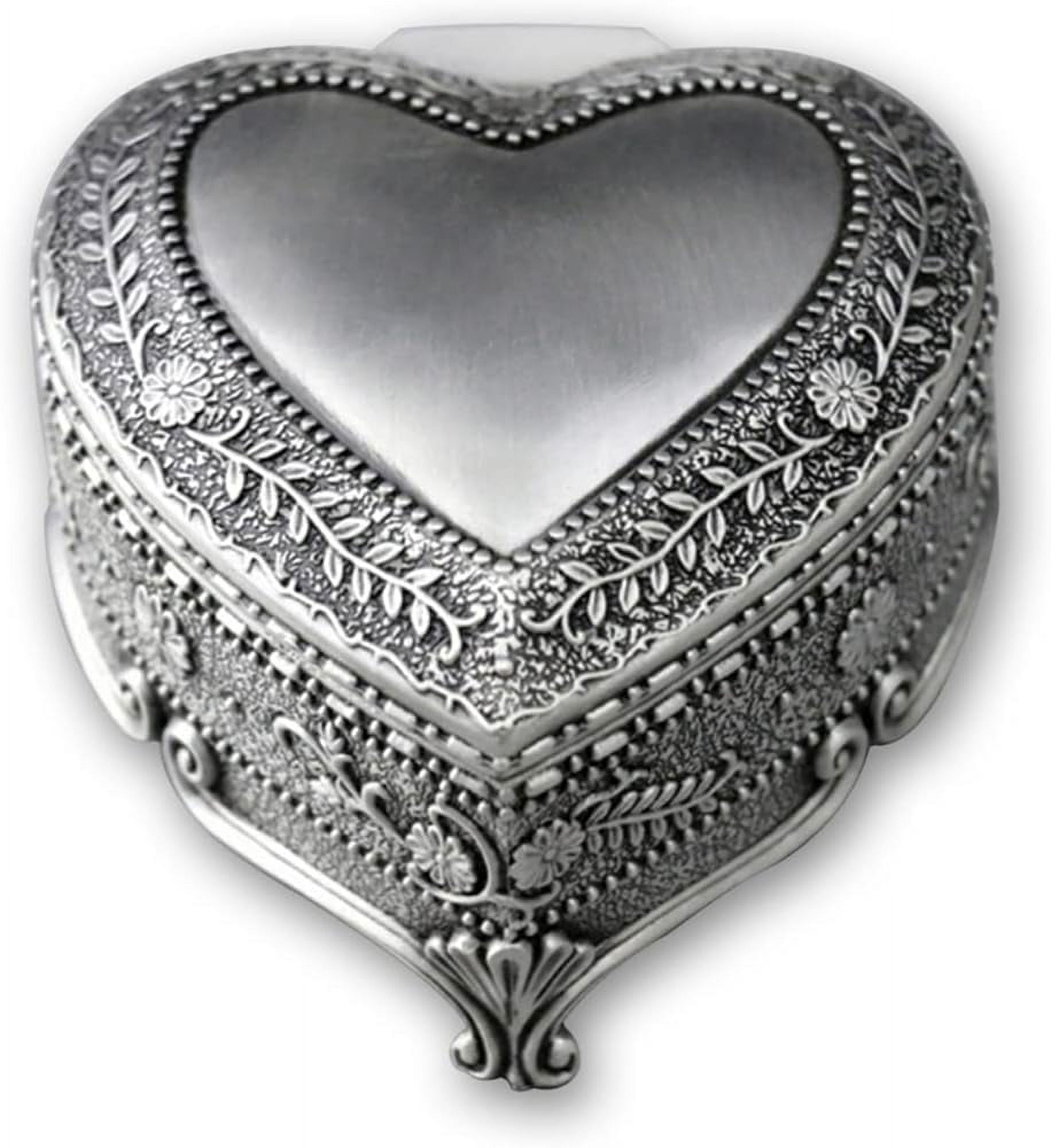 Sankyo Musical Movement Tin Alloy Heart Shaped Wind Up Music Box (60 ...