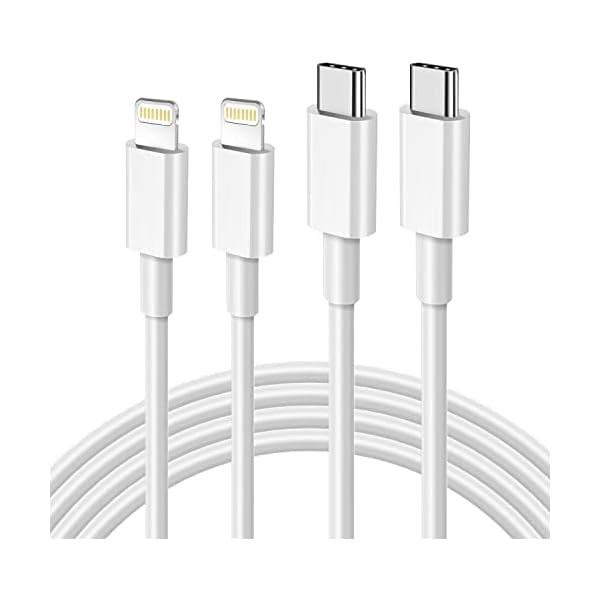 Sanlf USB C to Lightning Cable 3FT 2Pack [Apple MFi Certified], Power ...